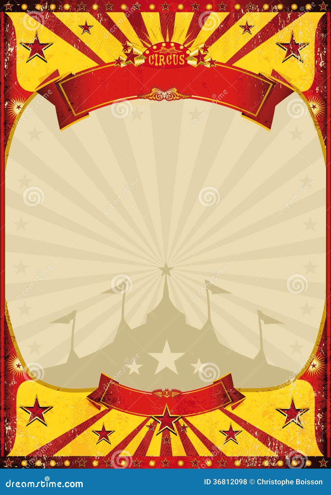 Vintage Grand Circus Poster With Marquee Download Free