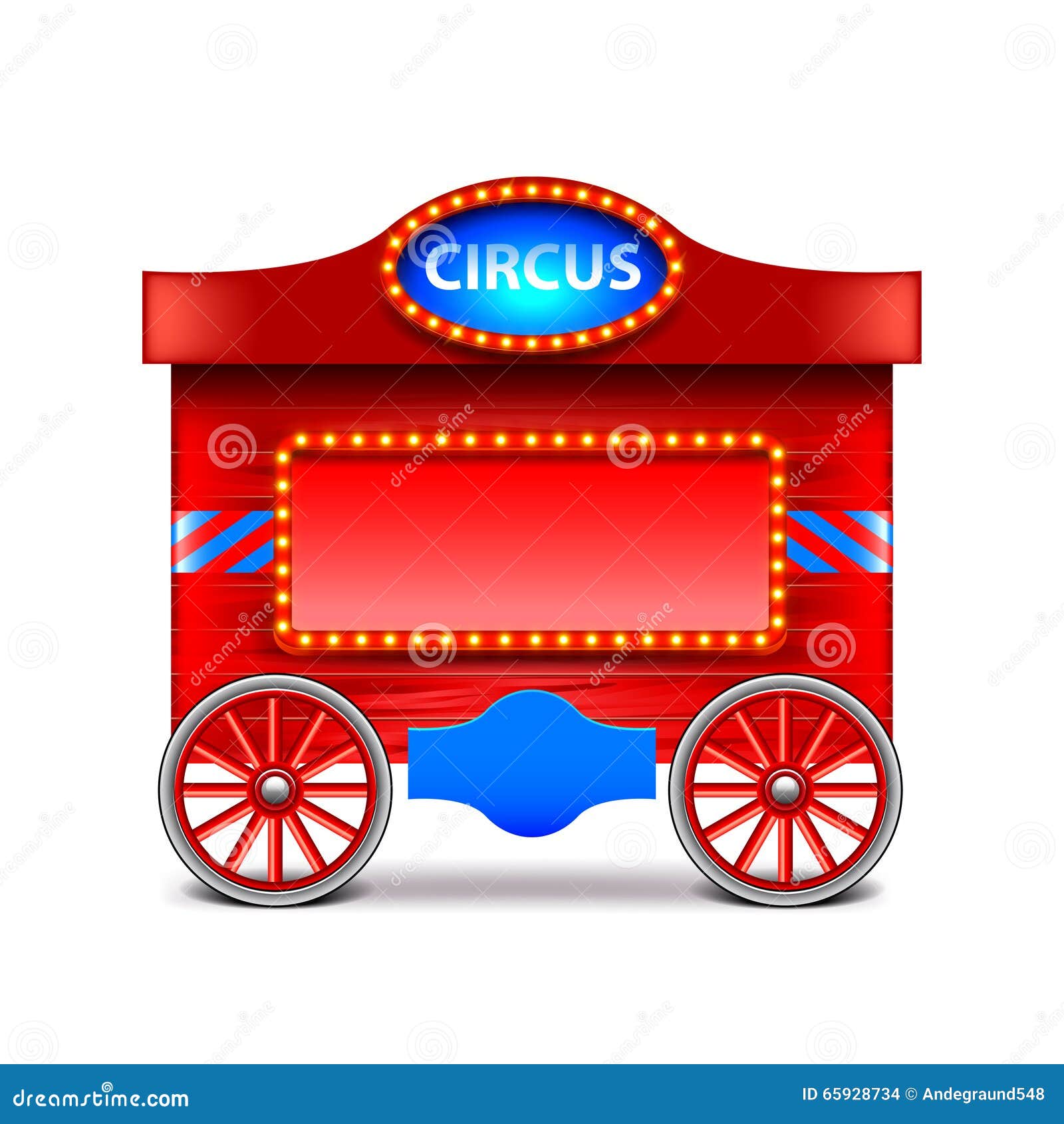 Circus Wagon Isolated on White Vector Stock Vector - Illustration of ...