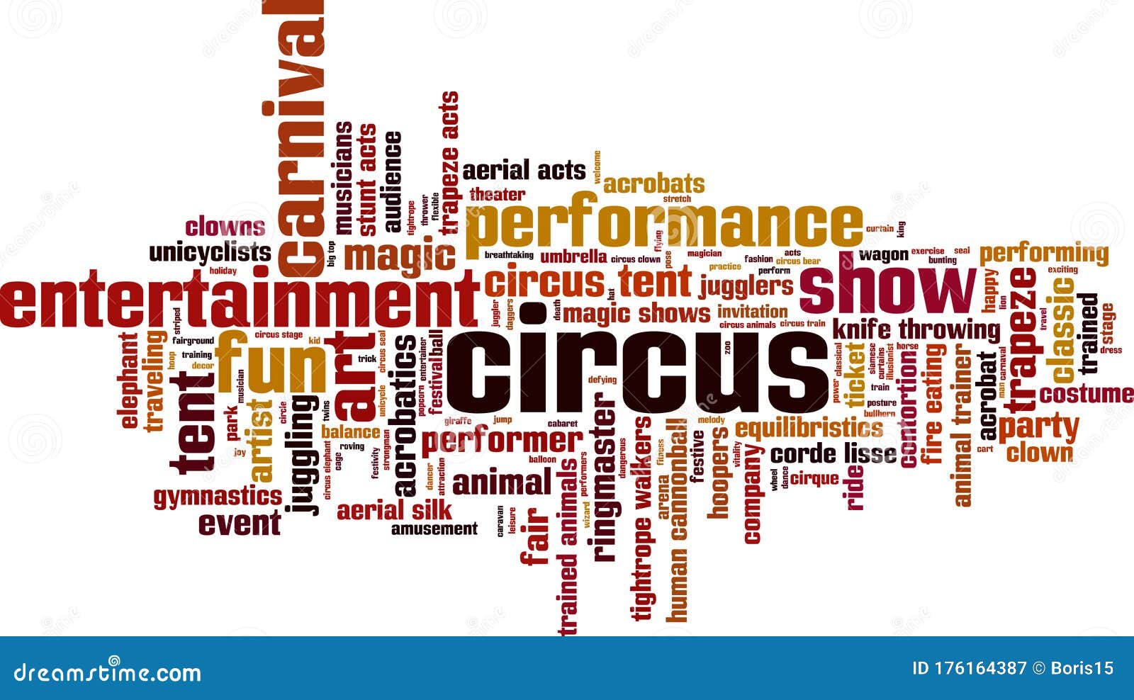 Circus Word Title Vector Illustration In Vintage Retro Style ...
