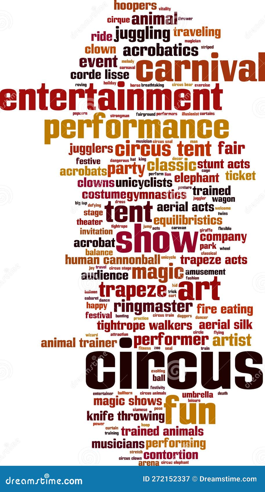 Circus Word Title Vector Illustration In Vintage Retro Style ...
