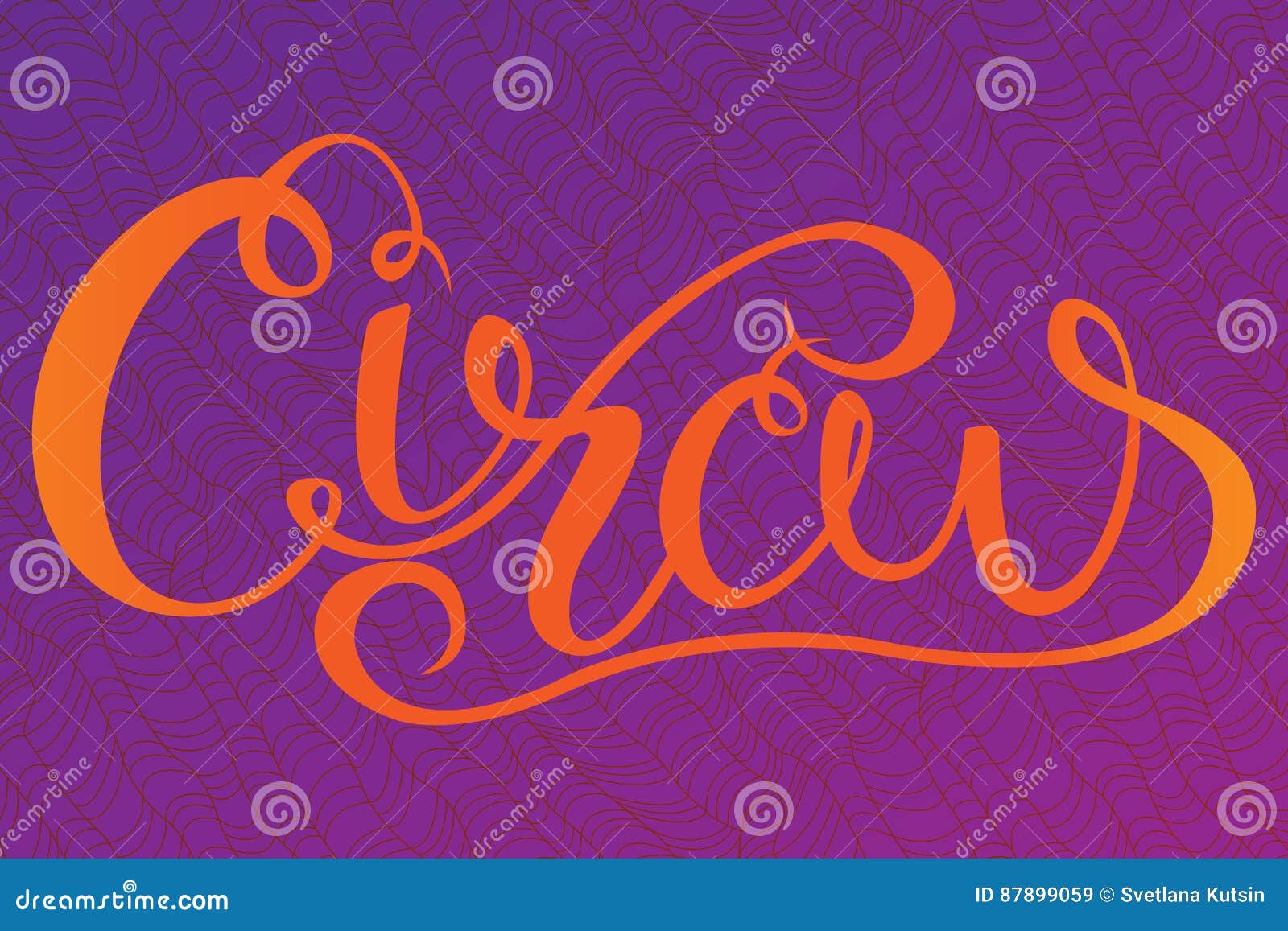 Circus. Word Hand Written Lettering Stock Illustration - Illustration ...