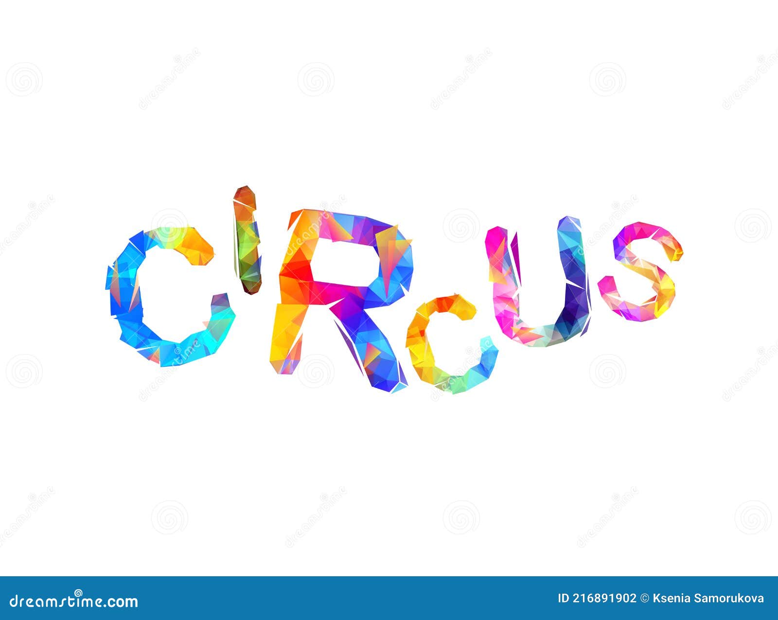 Circus. Word Written of Triangular Letters Stock Vector - Illustration ...
