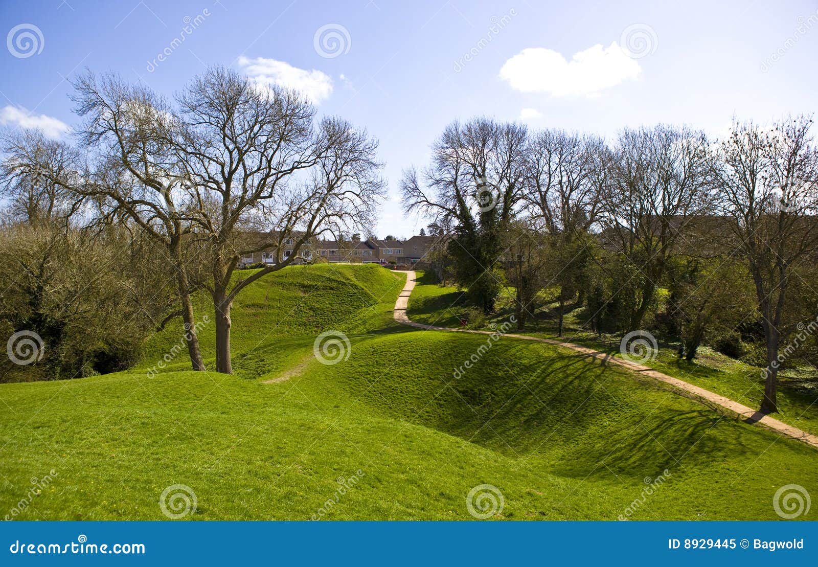 Cirencester Amphitheatre stock image. Image of trees, century - 8929445