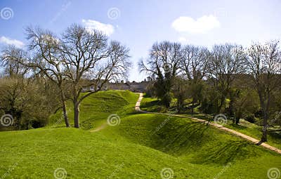 Cirencester Amphitheatre stock image. Image of trees, century - 8929445