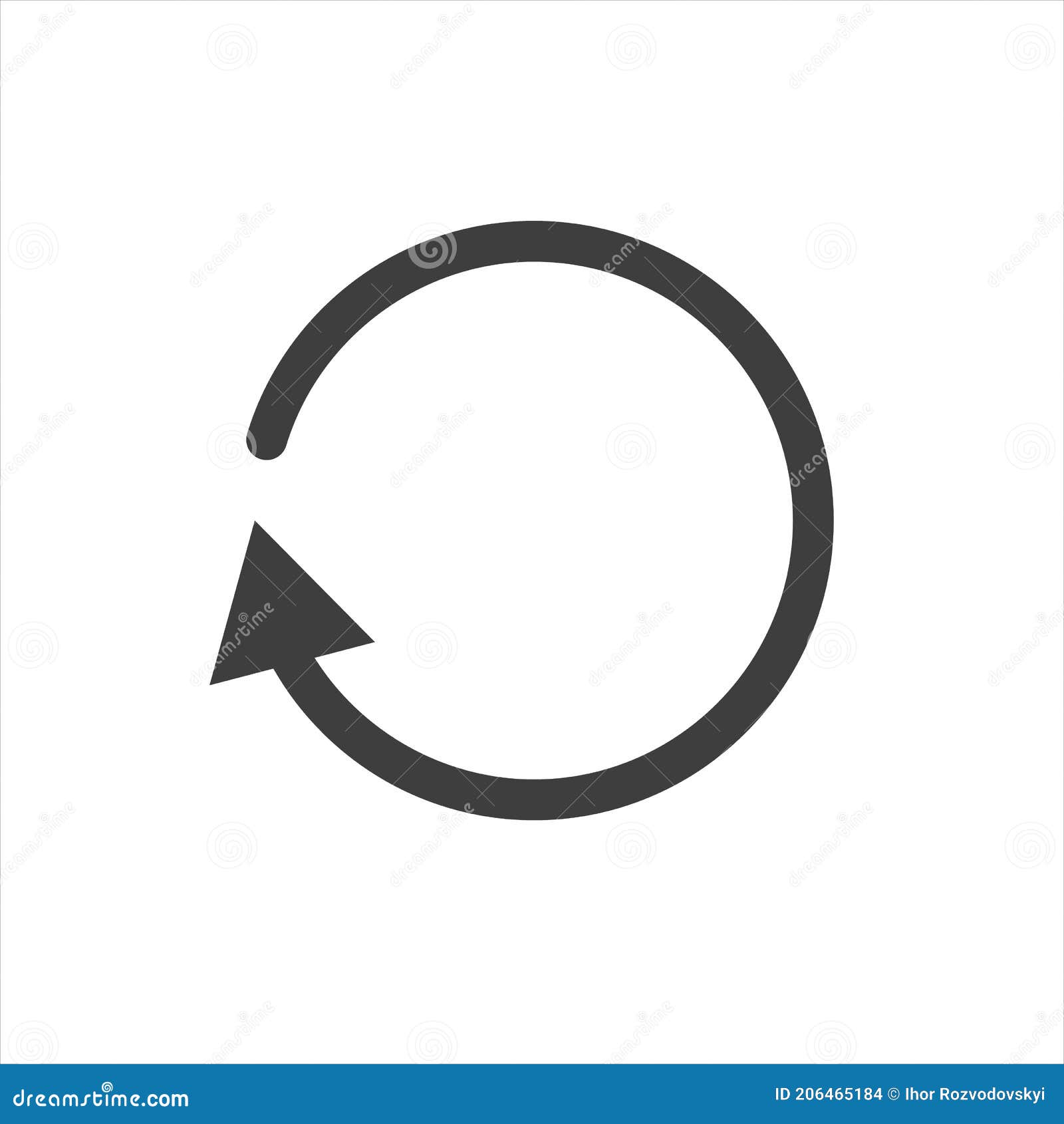 Cirkel Met Pijl Op Witte Achtergrond. Vector Vector Illustratie ...