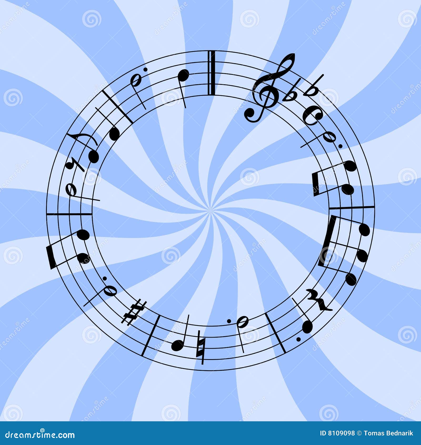 Cirkel muziek vector illustratie. Illustration of kwart - 8109098