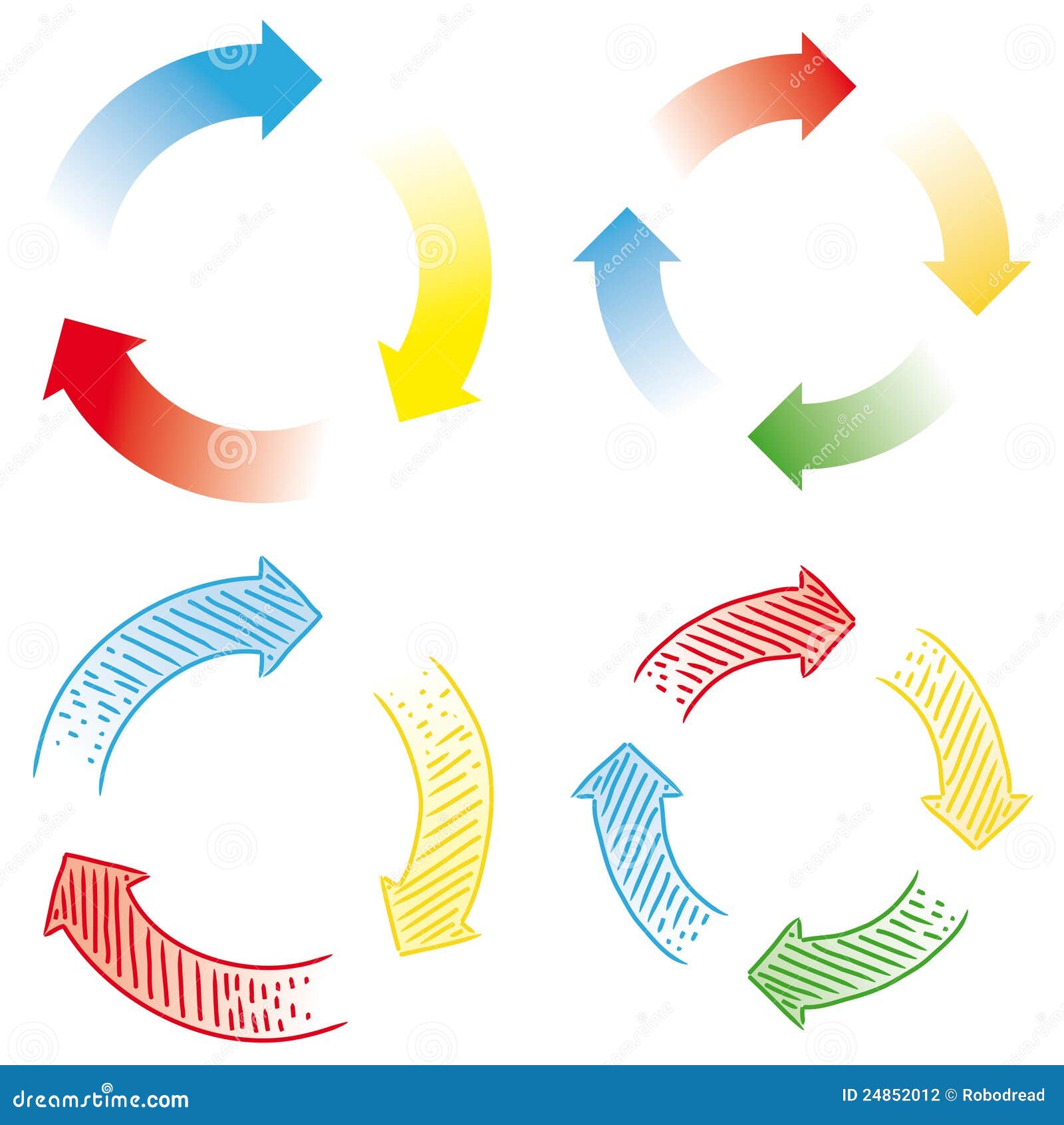 Cirkel pijlen vector illustratie. Illustration of kring - 24852012