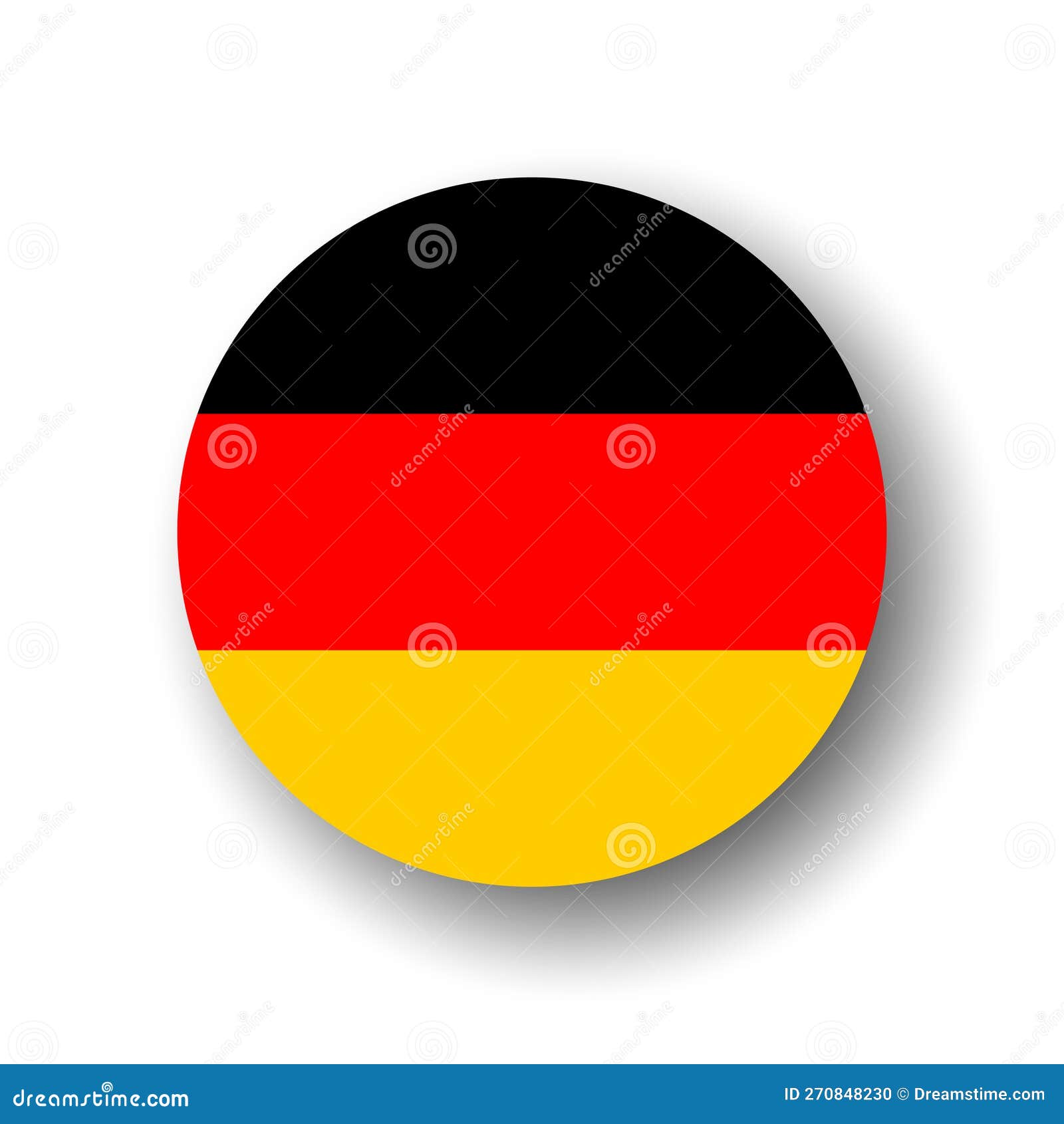 Cirlce Vector Flag of Germany Stock Vector - Illustration of world ...