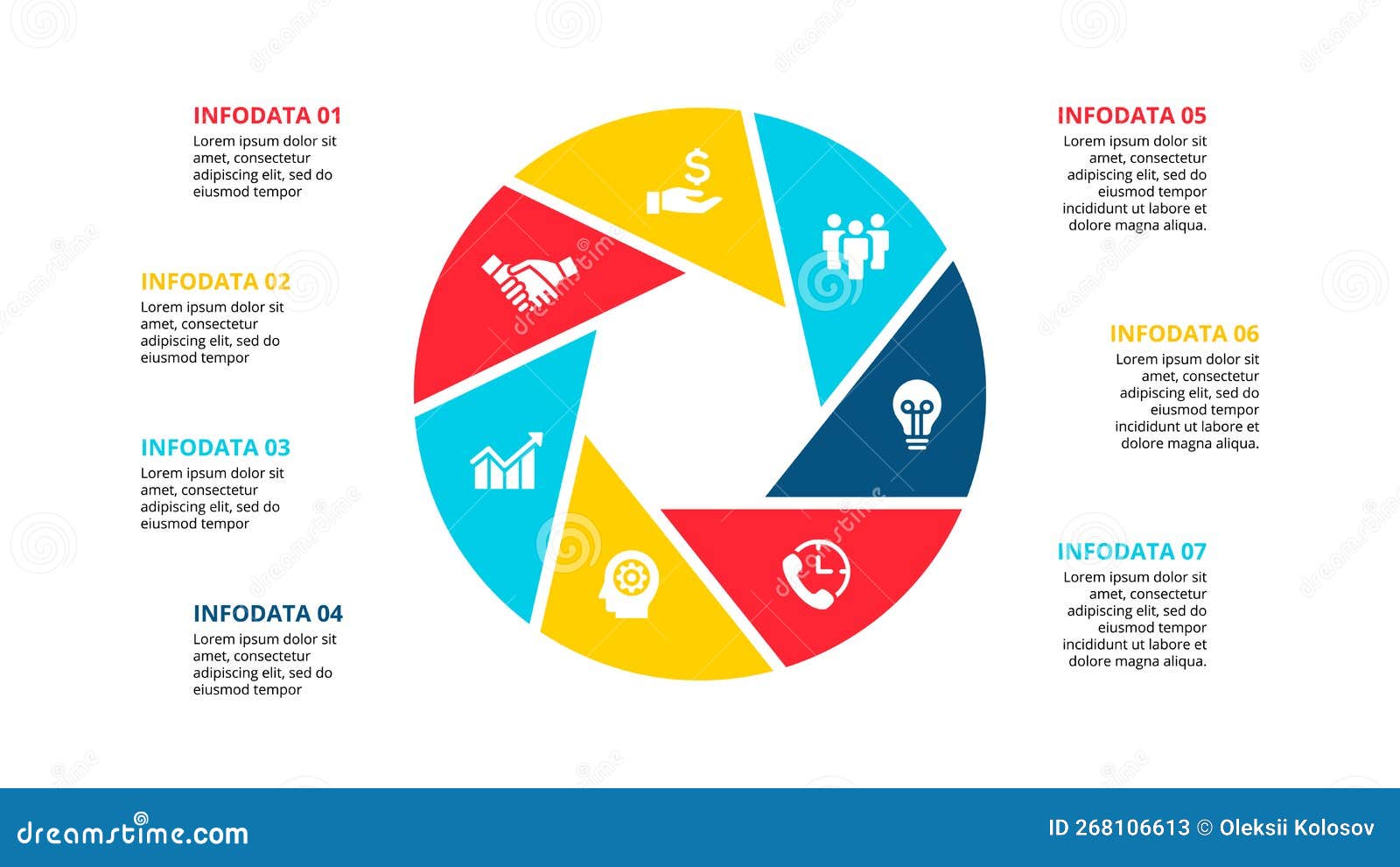 Cirle Infographic With 4 Options Or Steps. Abstract Flat Element Of ...