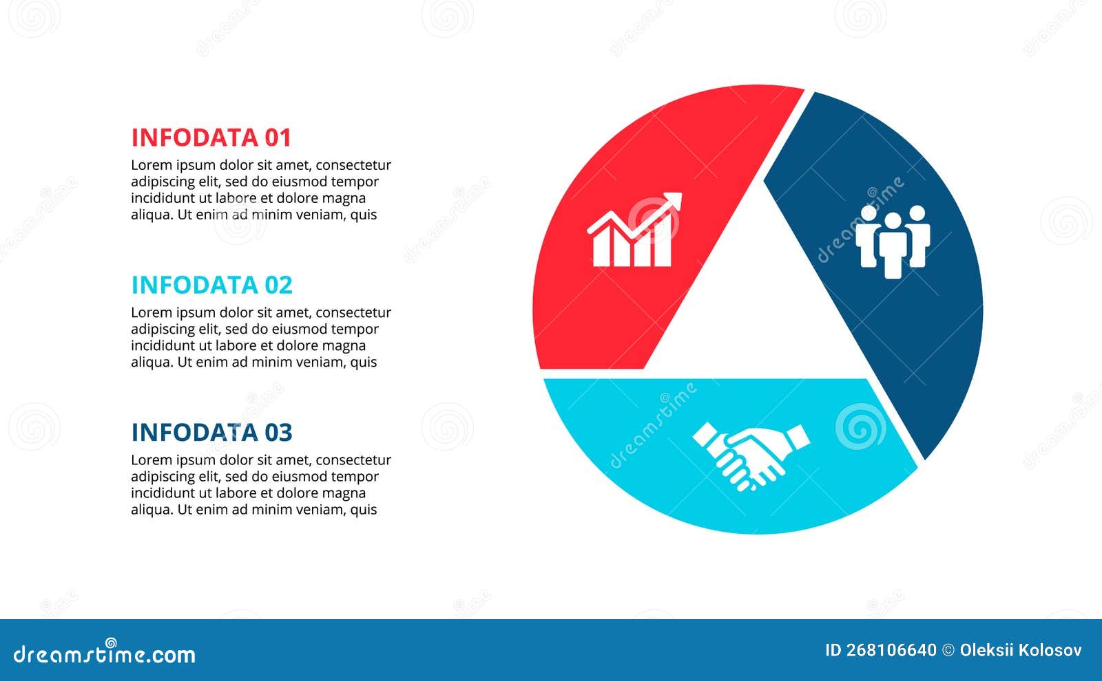 Cirle Infographic With 4 Options Or Steps. Abstract Flat Element Of ...