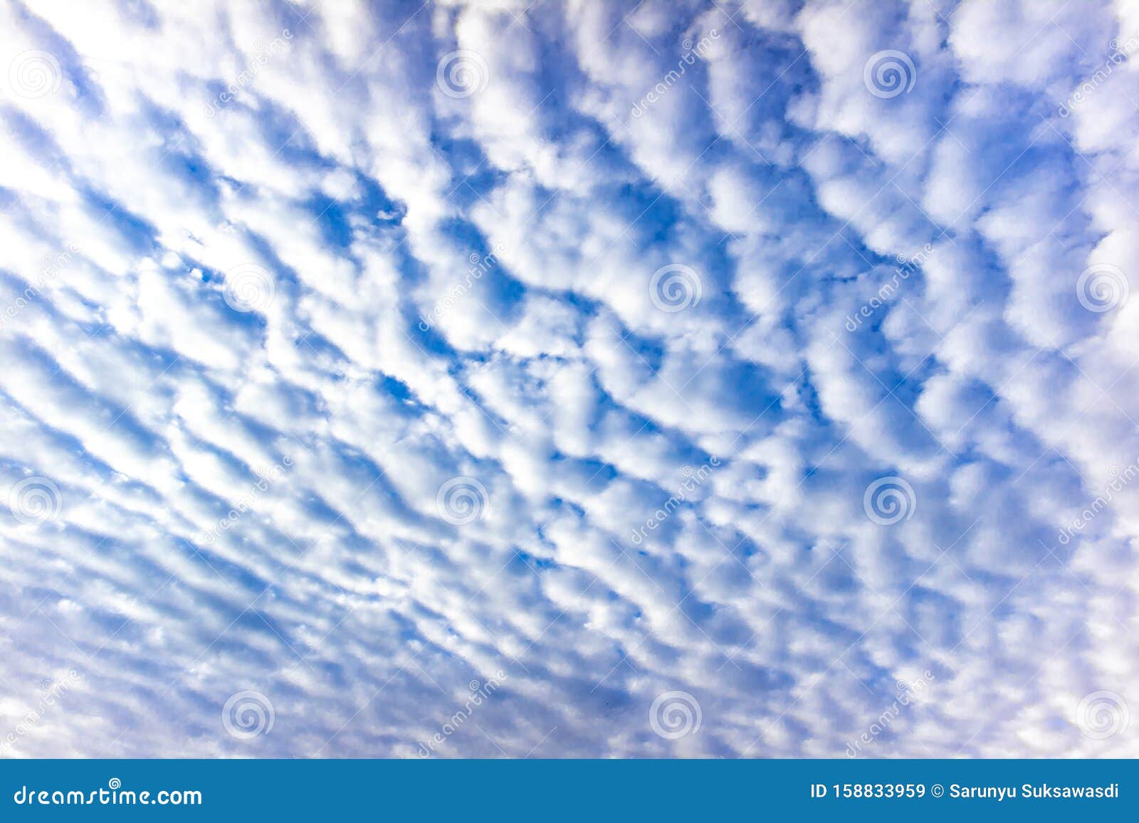 Cirrocumulus Clouds with Blue Sky in the Morning Stock Image - Image of ...