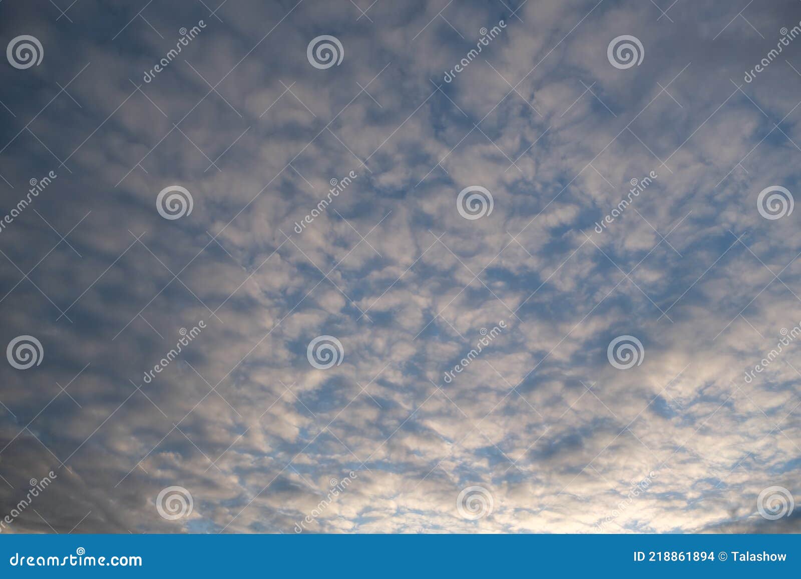 Cirrocumulus Clouds during Sunset Background Stock Photo - Image of ...