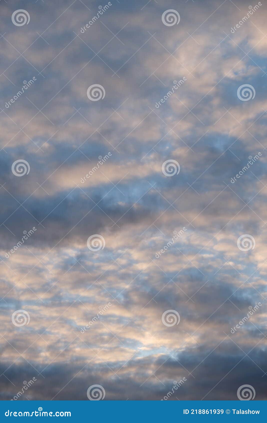 Cirrocumulus Clouds during Sunset Background Stock Image - Image of ...