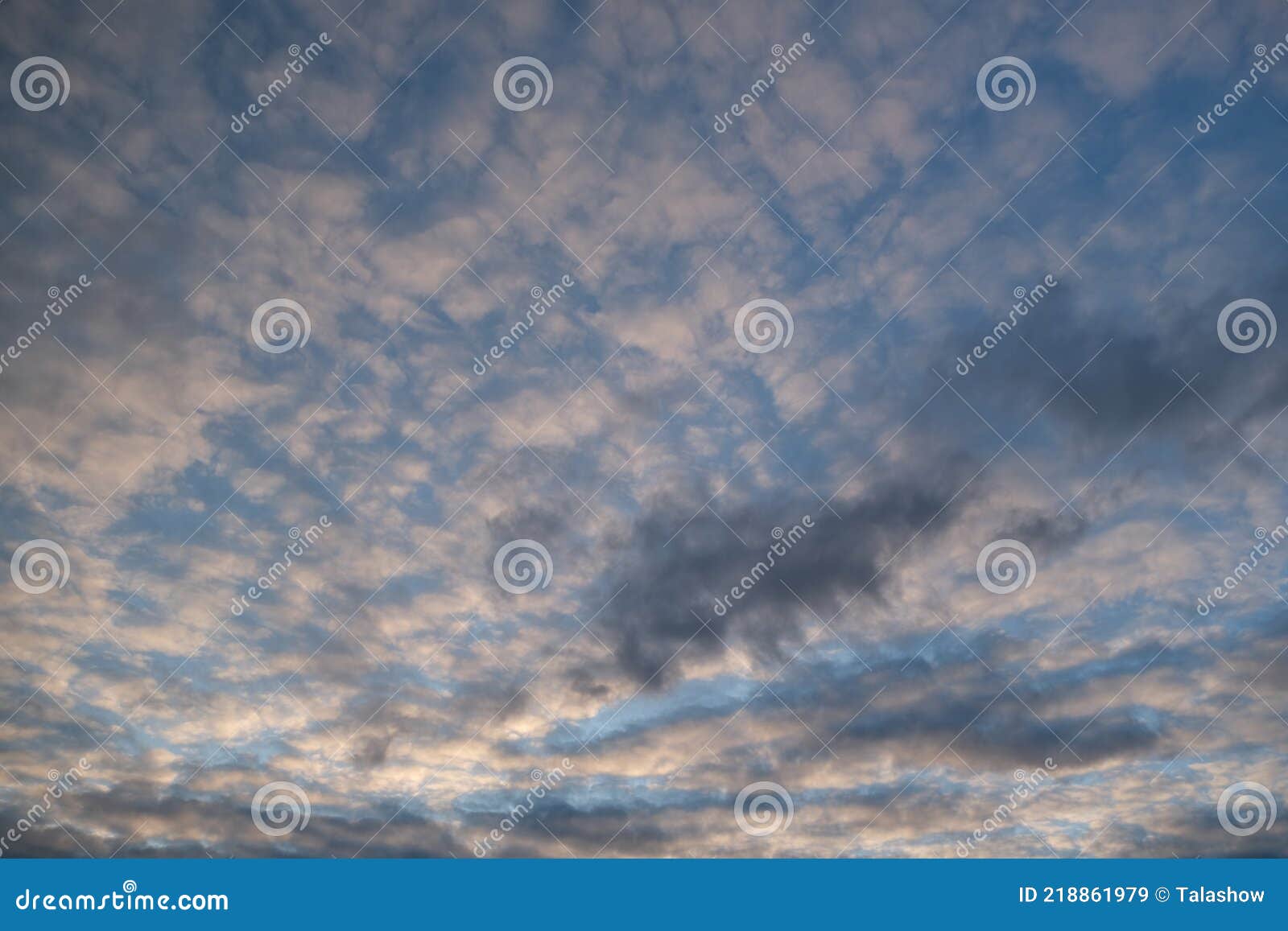 Cirrocumulus Clouds during Sunset Background Stock Image - Image of ...