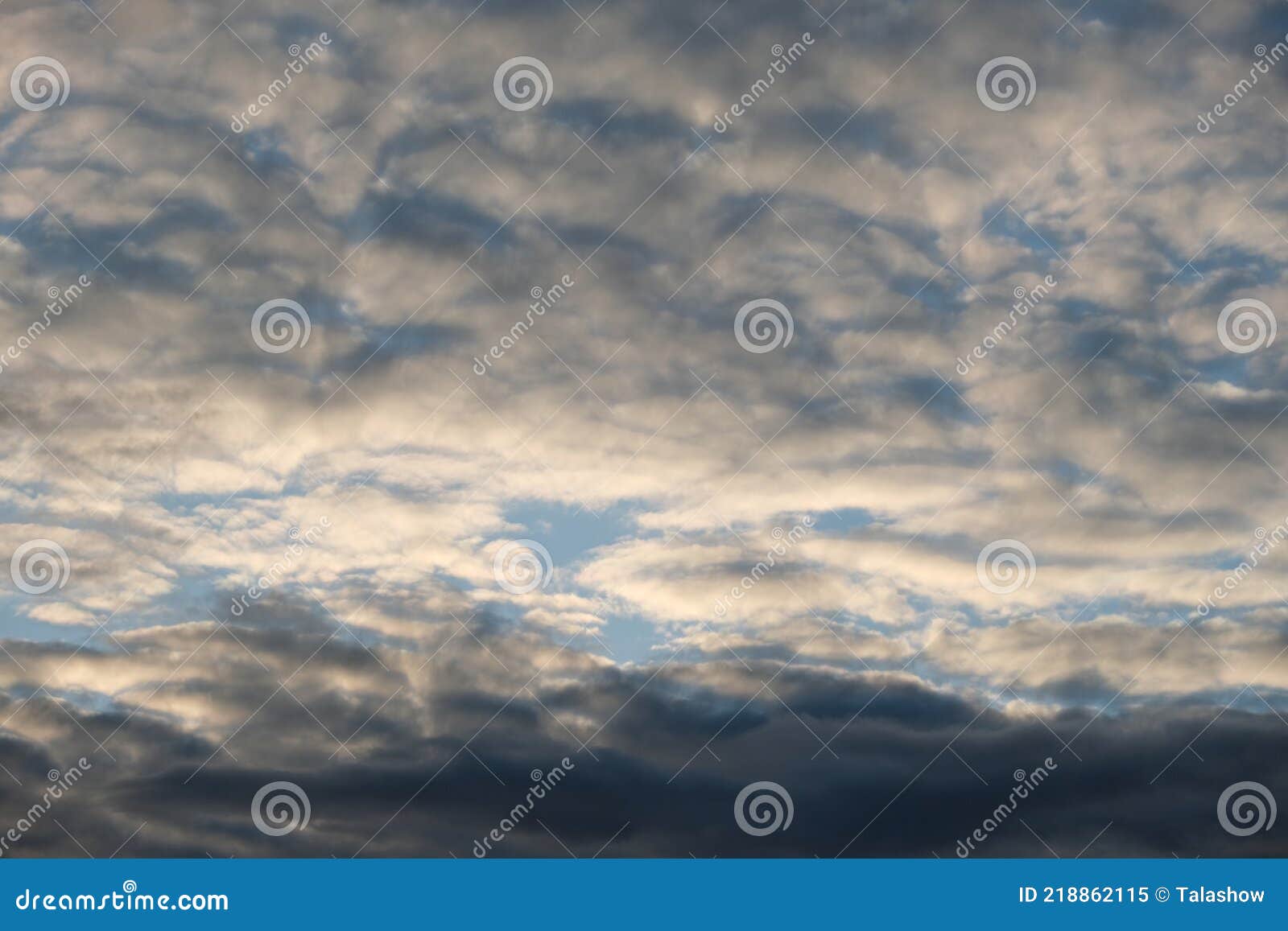 Cirrocumulus Clouds during Sunset Background Stock Image - Image of ...