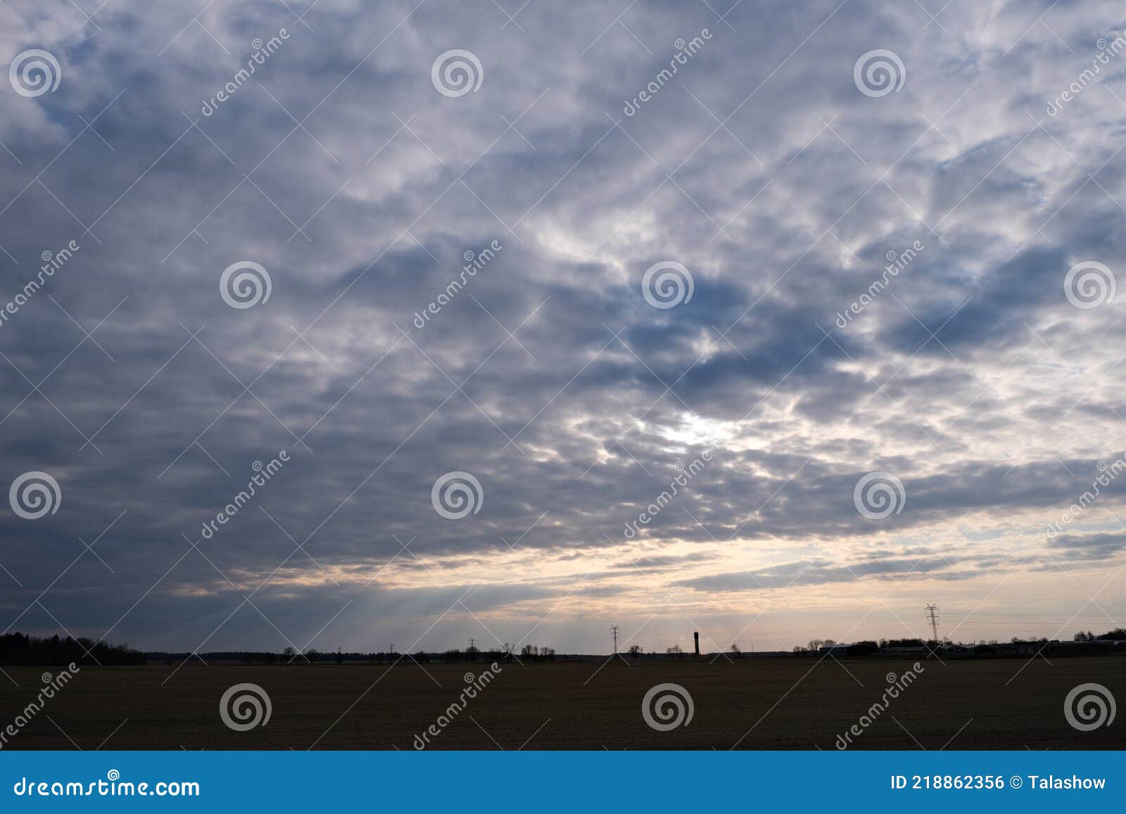 Cirrocumulus Clouds during Sunset Background Stock Photo - Image of ...
