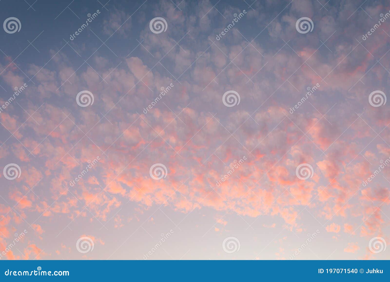 Cirrocumulus Clouds Sunset Sky Landscape Stock Photo - Image of dusk ...