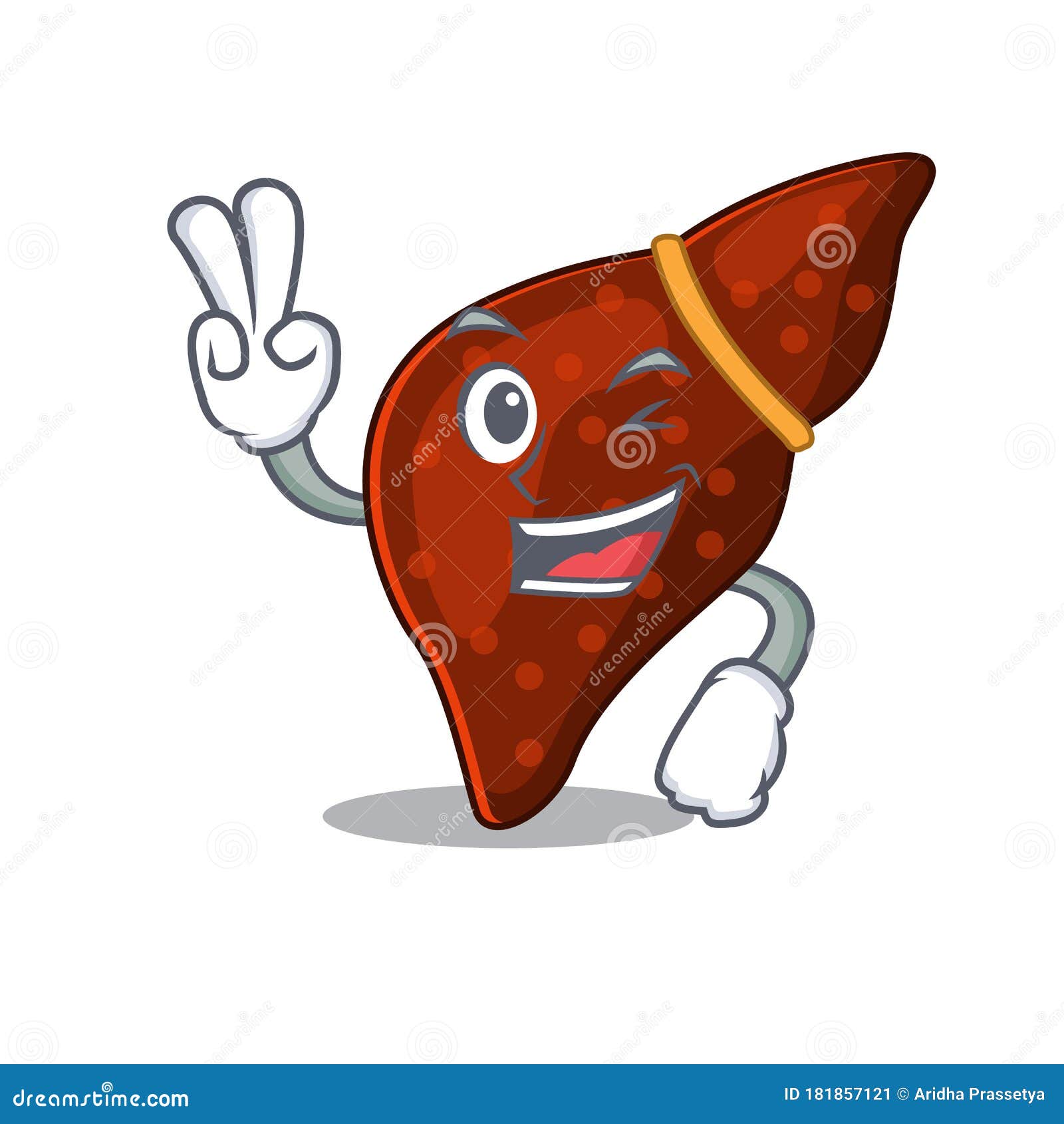 Cirrosis Humana Feliz Concepto De Diseño De Dibujos Animados Hepáticos