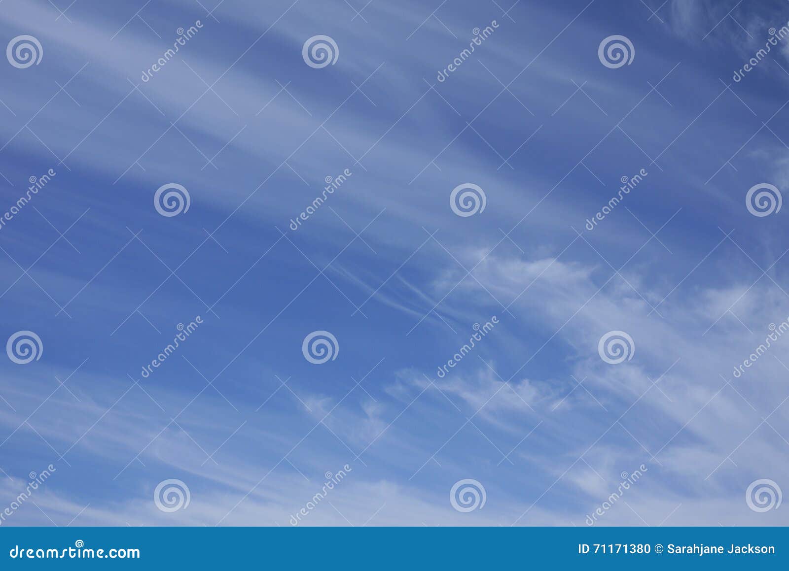 Cirrus cloud blue sky stock photo. Image of pattern, wispy - 71171380
