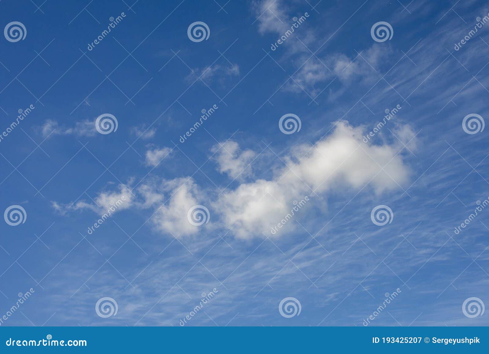 Cirrus Clouds in a Blue Sky Stock Image - Image of cirrus, color: 193425207