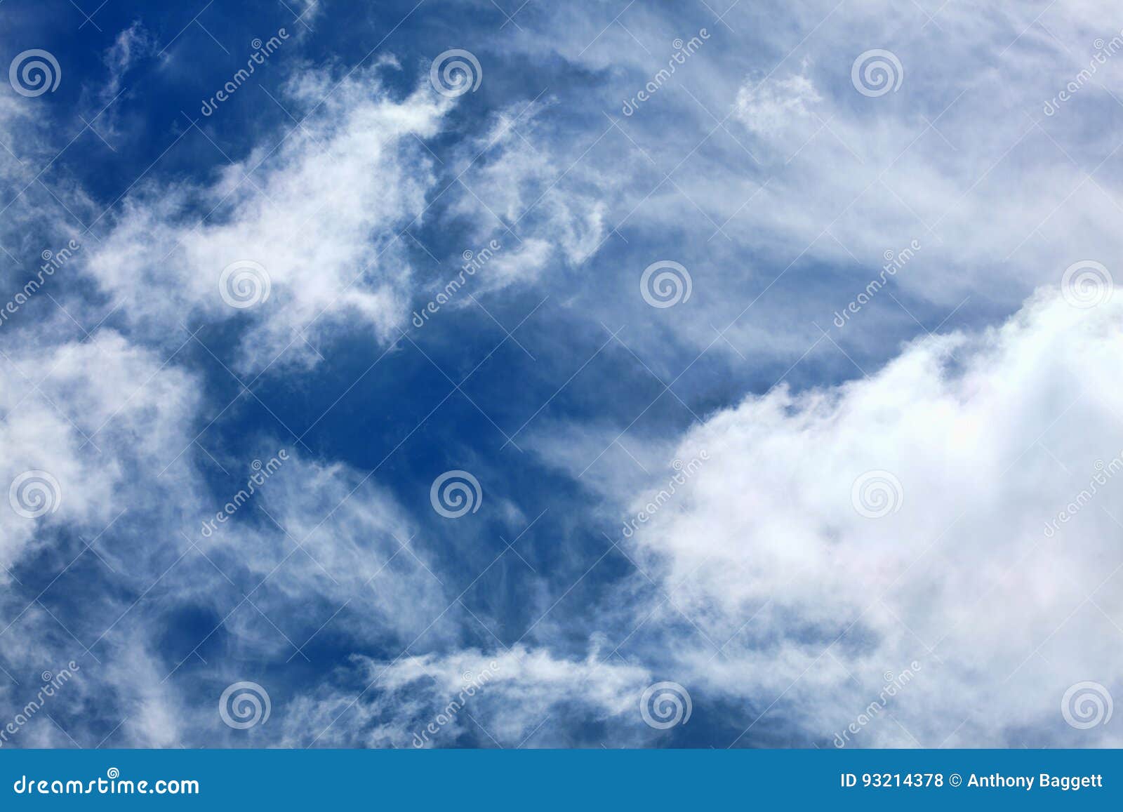 Cirrus and cumulus clouds stock photo. Image of overcast - 93214378