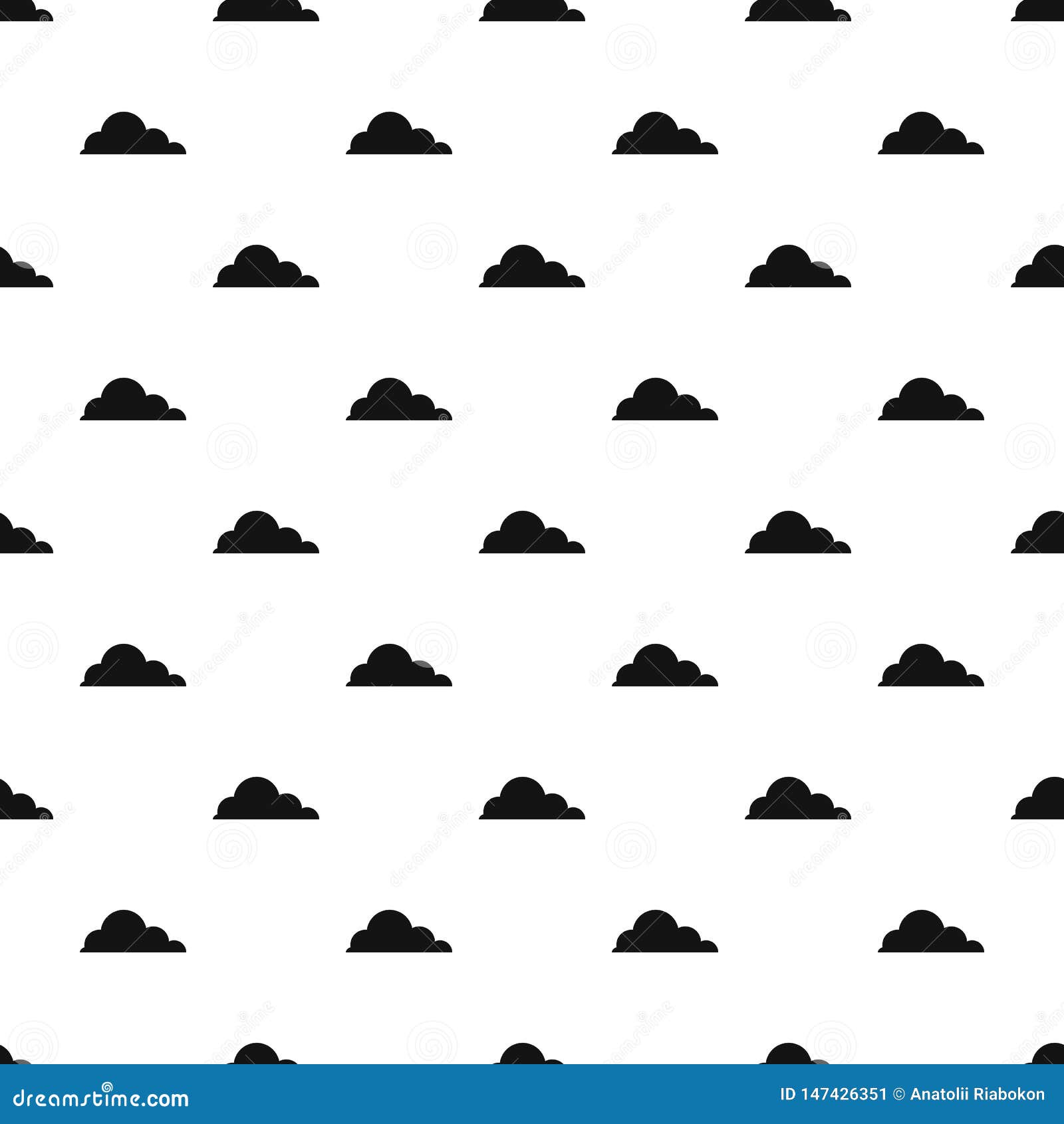Cirrus Cumulus Pattern Seamless Vector Stock Vector - Illustration of ...