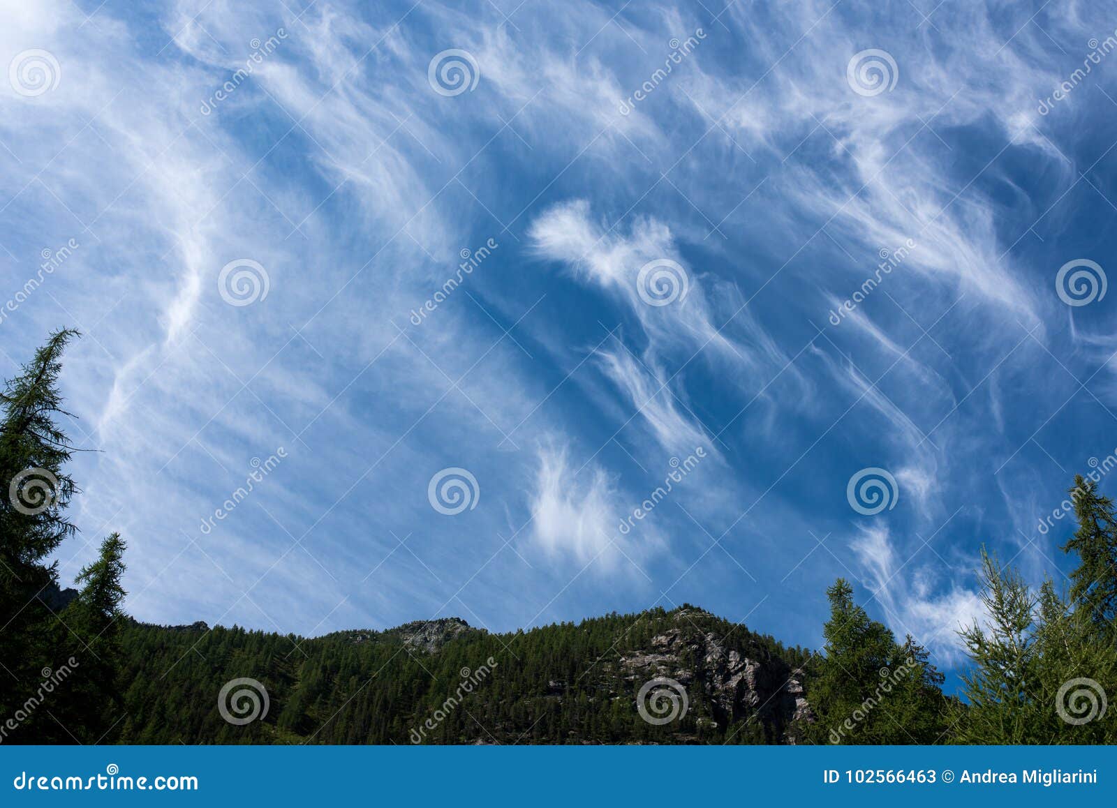 Cirrus Intortus, Type of Clouds Stock Image - Image of white, nature ...