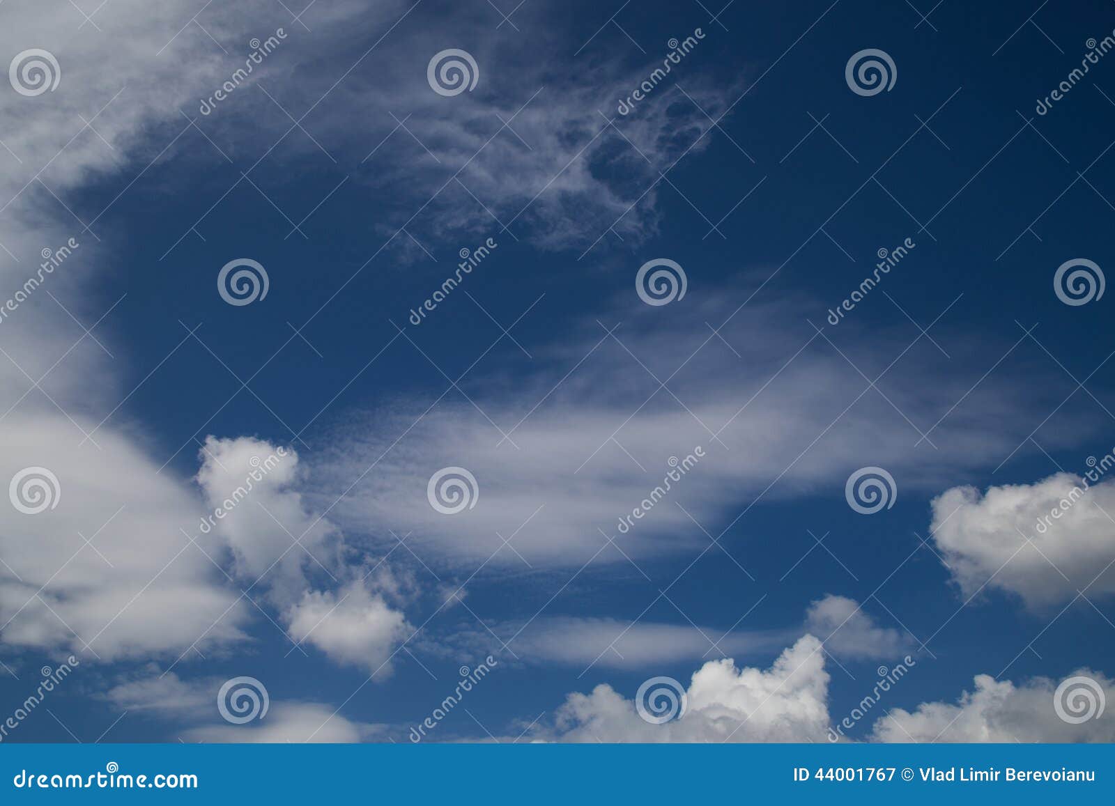 Blue Sky Cirrus Stratus Cumulus Clouds Stock Image - Image of cloud ...