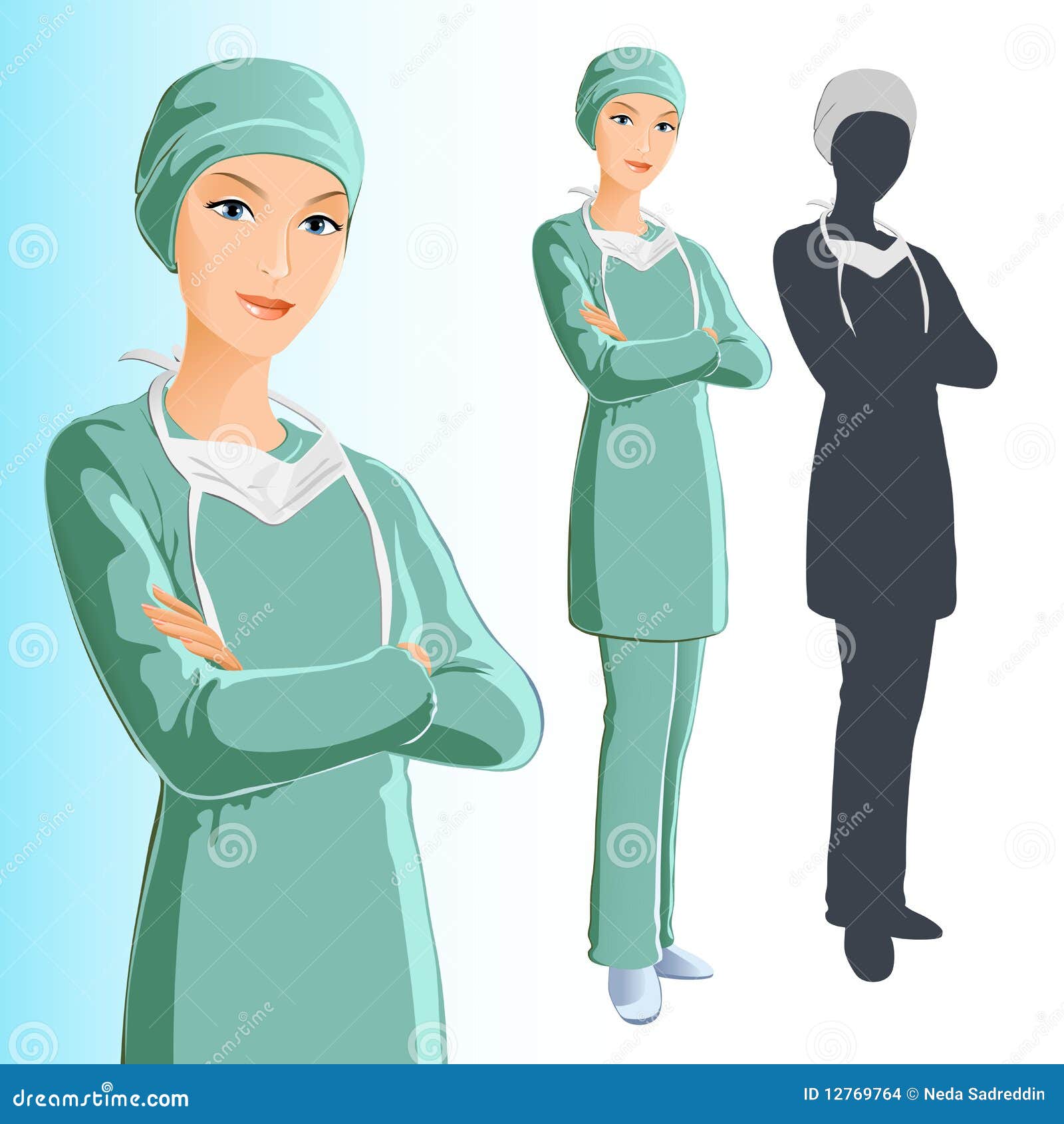 Cirujano (mujer) ilustración del vector. Ilustración de vector - 12769764