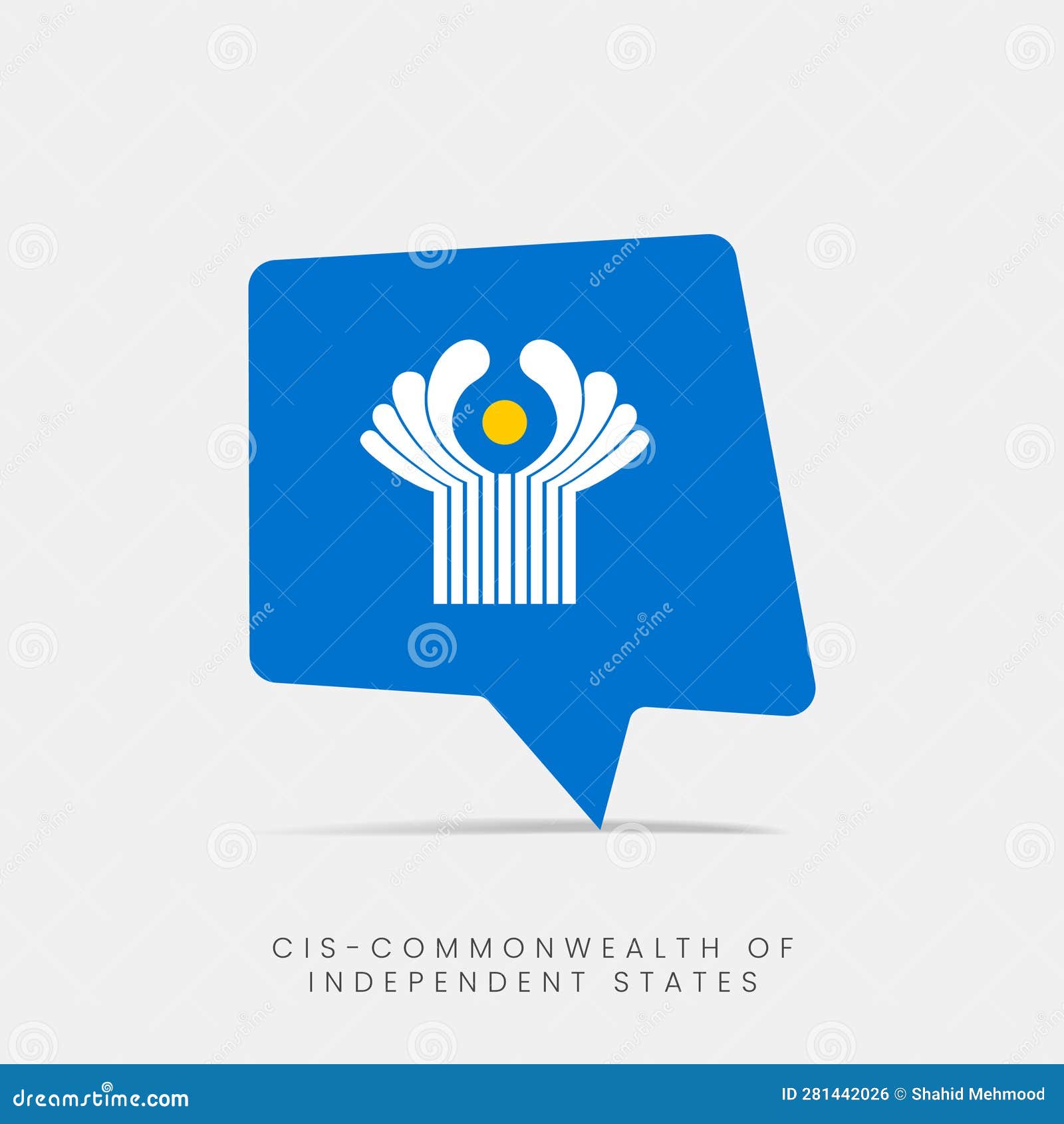 CIS-Commonwealth of Independent States Flag Bubble Chat Icon Stock ...