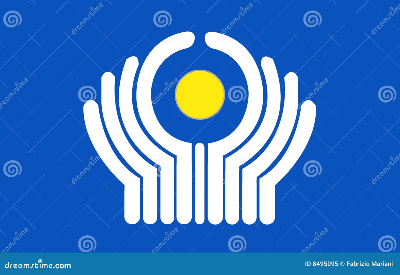 CIS flag stock vector. Illustration of blue, flag, dictator - 8495095