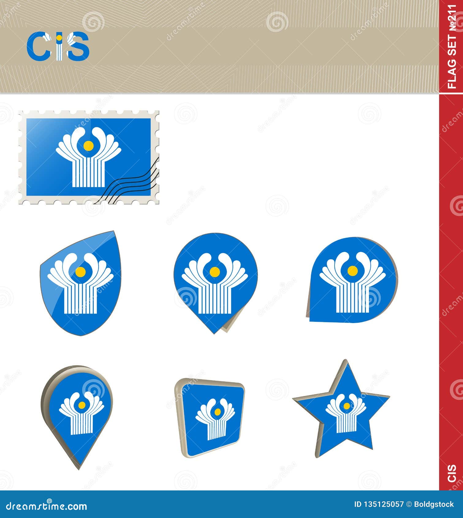 CIS Flag Set, Flag Set #211 Stock Vector - Illustration of icon ...
