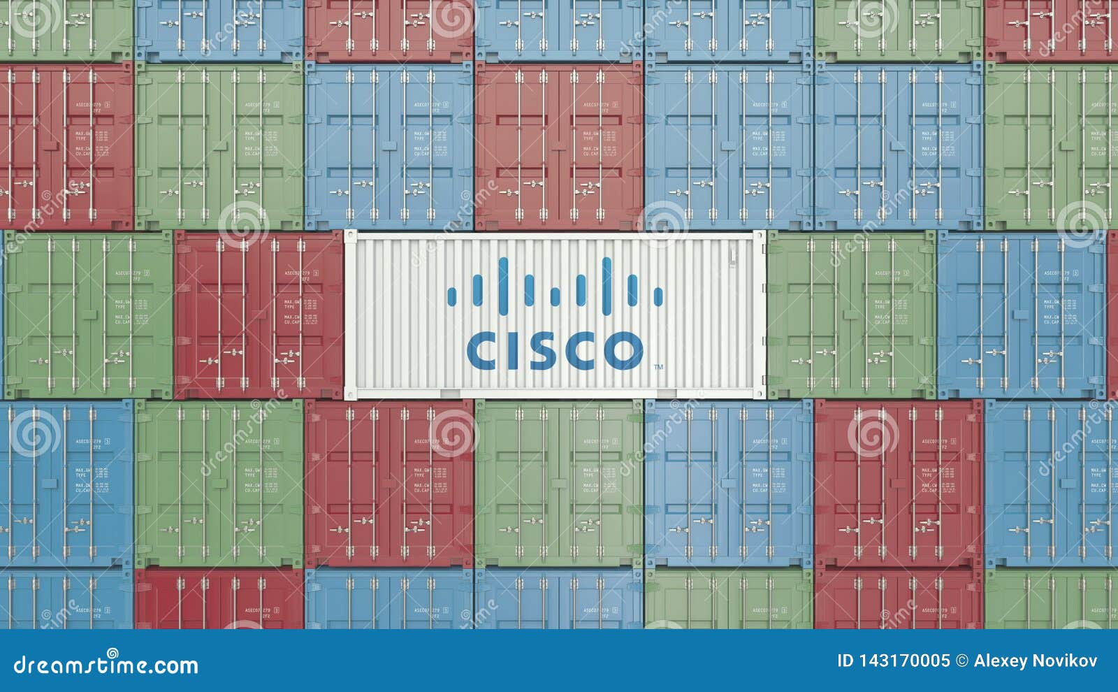 Cisco Corporate Logo on an Industrial Container. Editorial Rendering ...