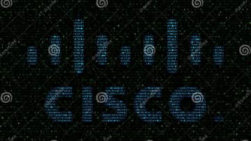 Cisco Systems Logo Made of Hexadecimal Symbols on Computer Screen. Editorial 3D Rendering ...