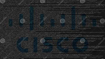 Cisco Systems Logo Made of Source Code on Computer Screen. Editorial 3D Rendering Editorial ...