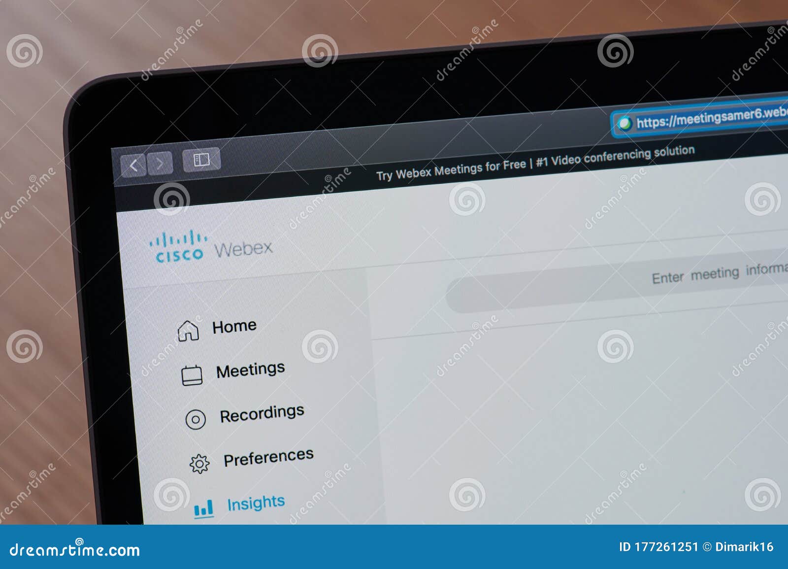Cisco Webex Meeting Program Video Conference Editorial Photo - Image of ...