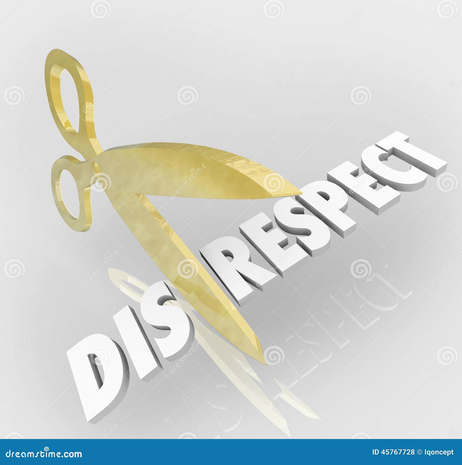 Ciseaux Du Manque De Respect 3d Word Coupant Le Manque D'honneur De ...