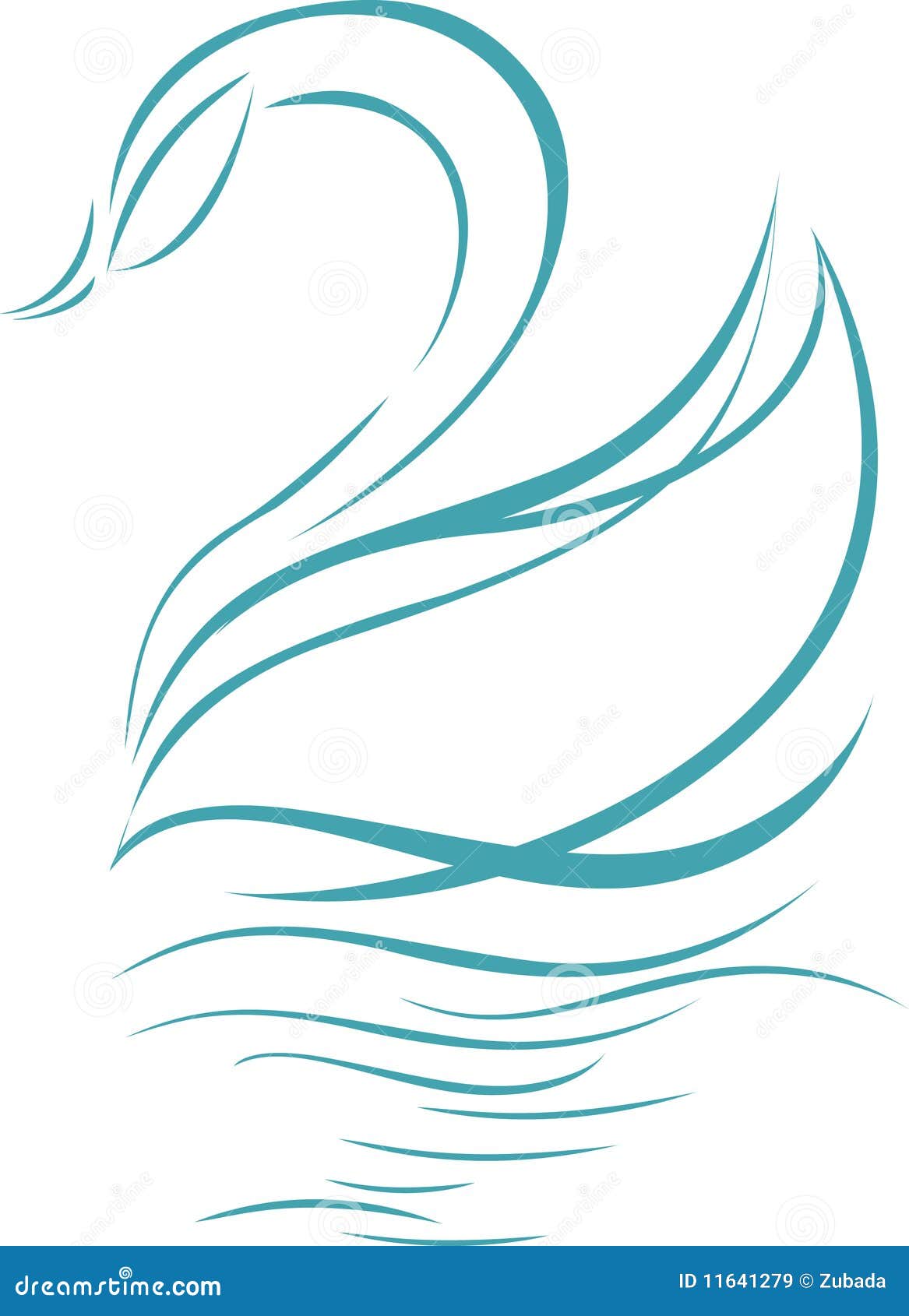 Cisne ilustración del vector. Ilustración de elemento - 11641279