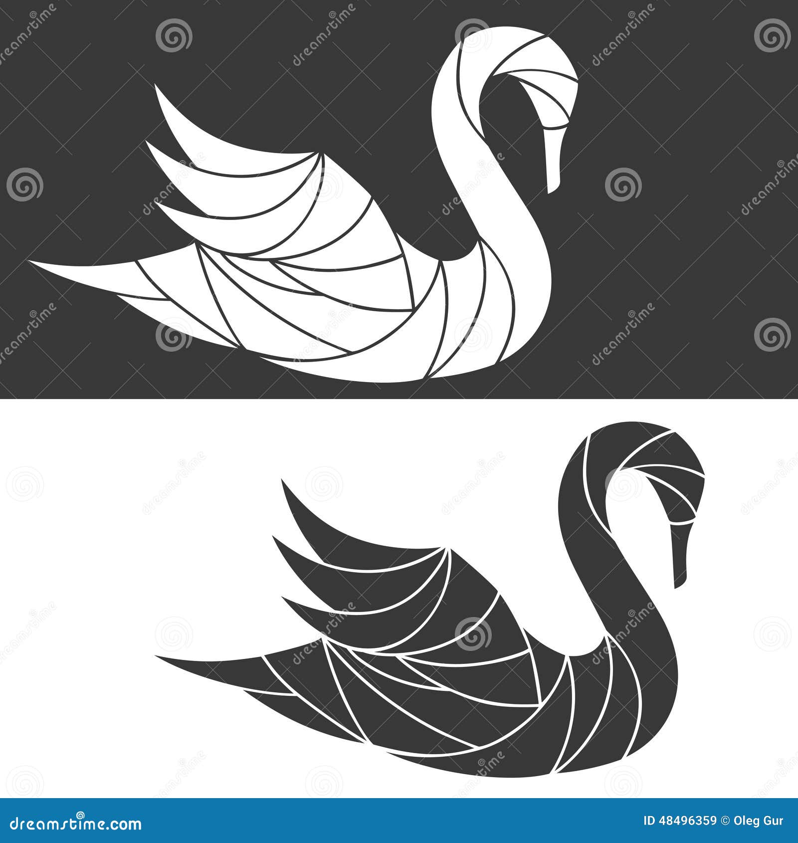 Cisne ilustración del vector. Ilustración de aislado - 48496359