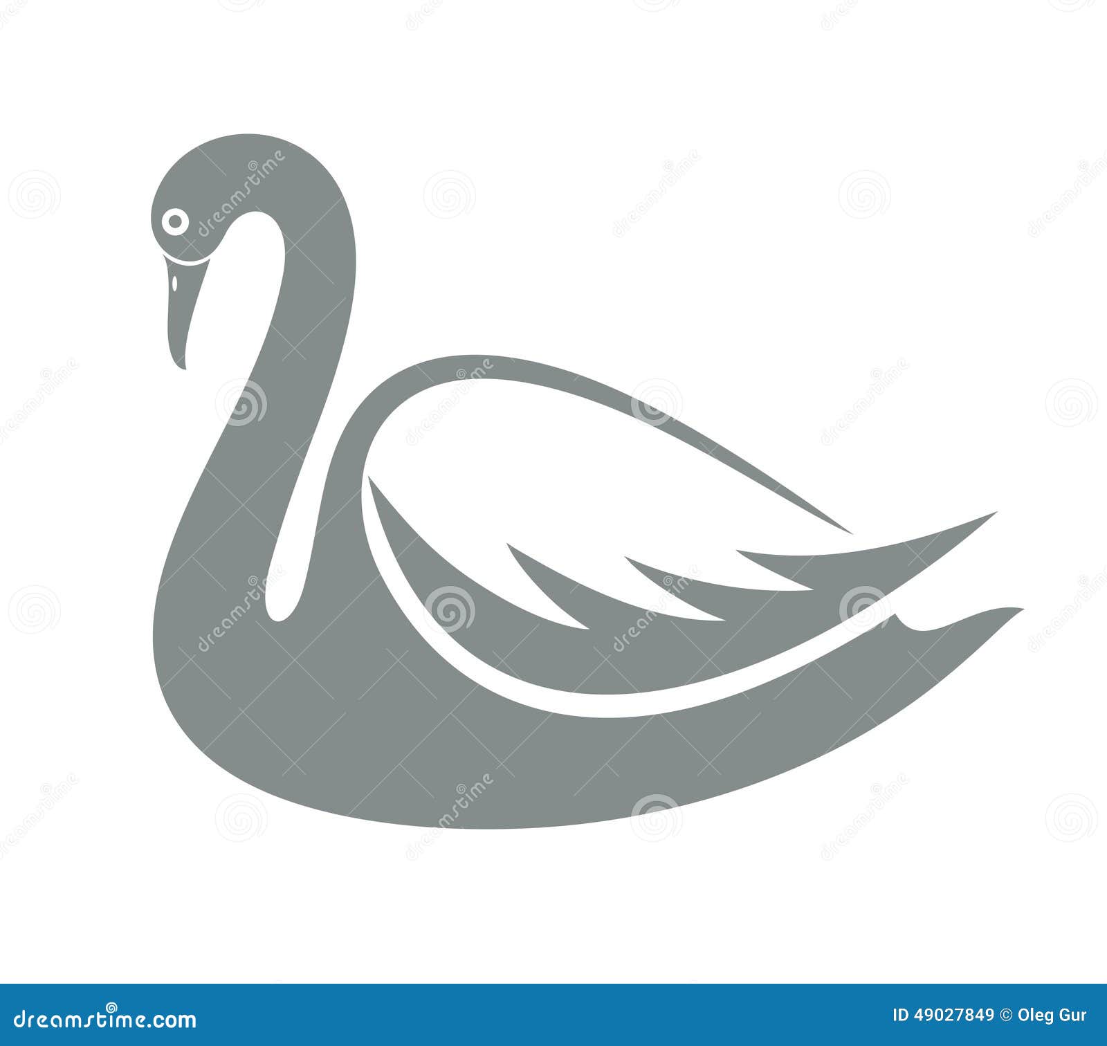 Cisne ilustración del vector. Ilustración de blanco, agraciado - 49027849