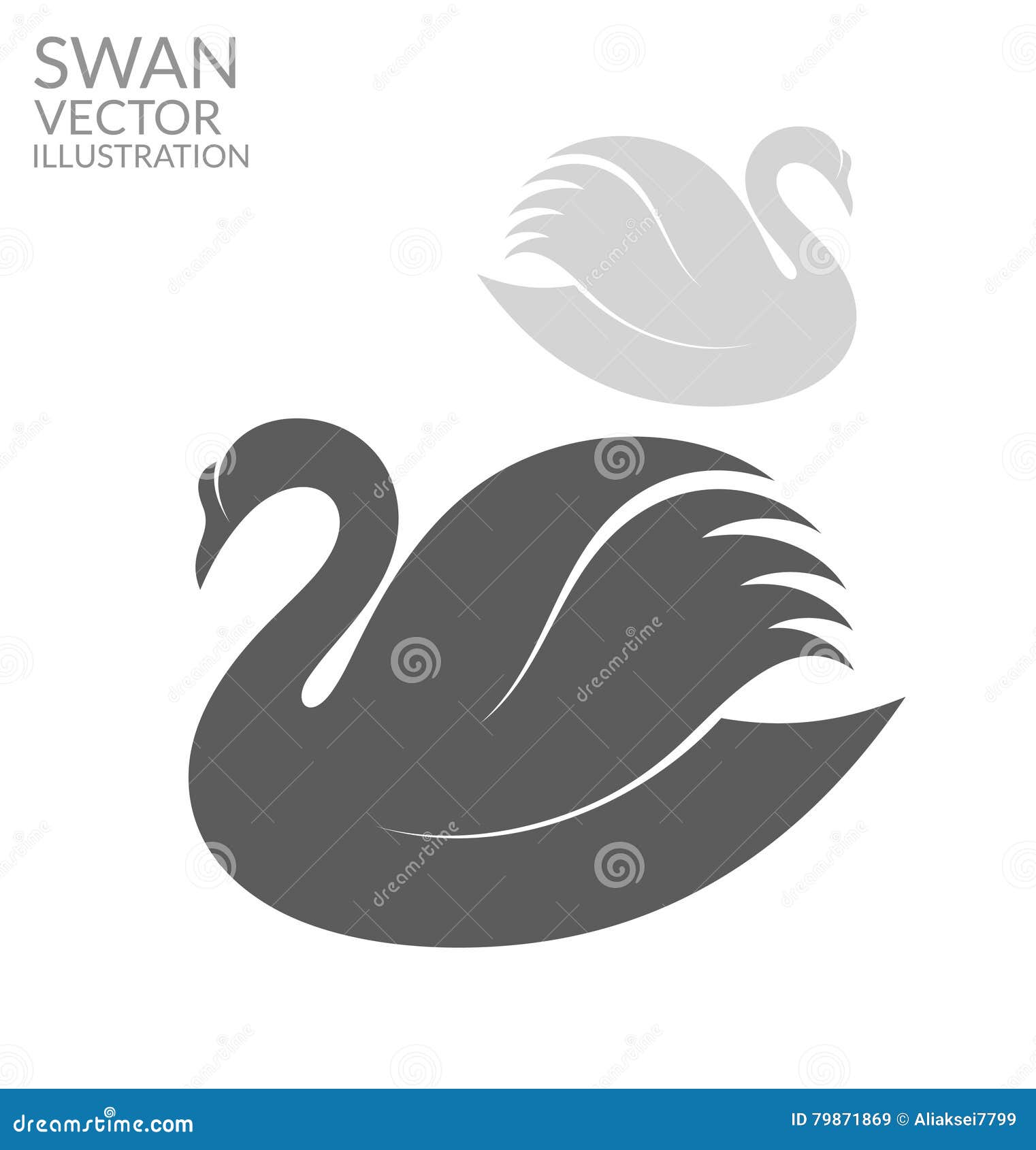Cisne abstracto ilustración del vector. Ilustración de blanco - 79871869