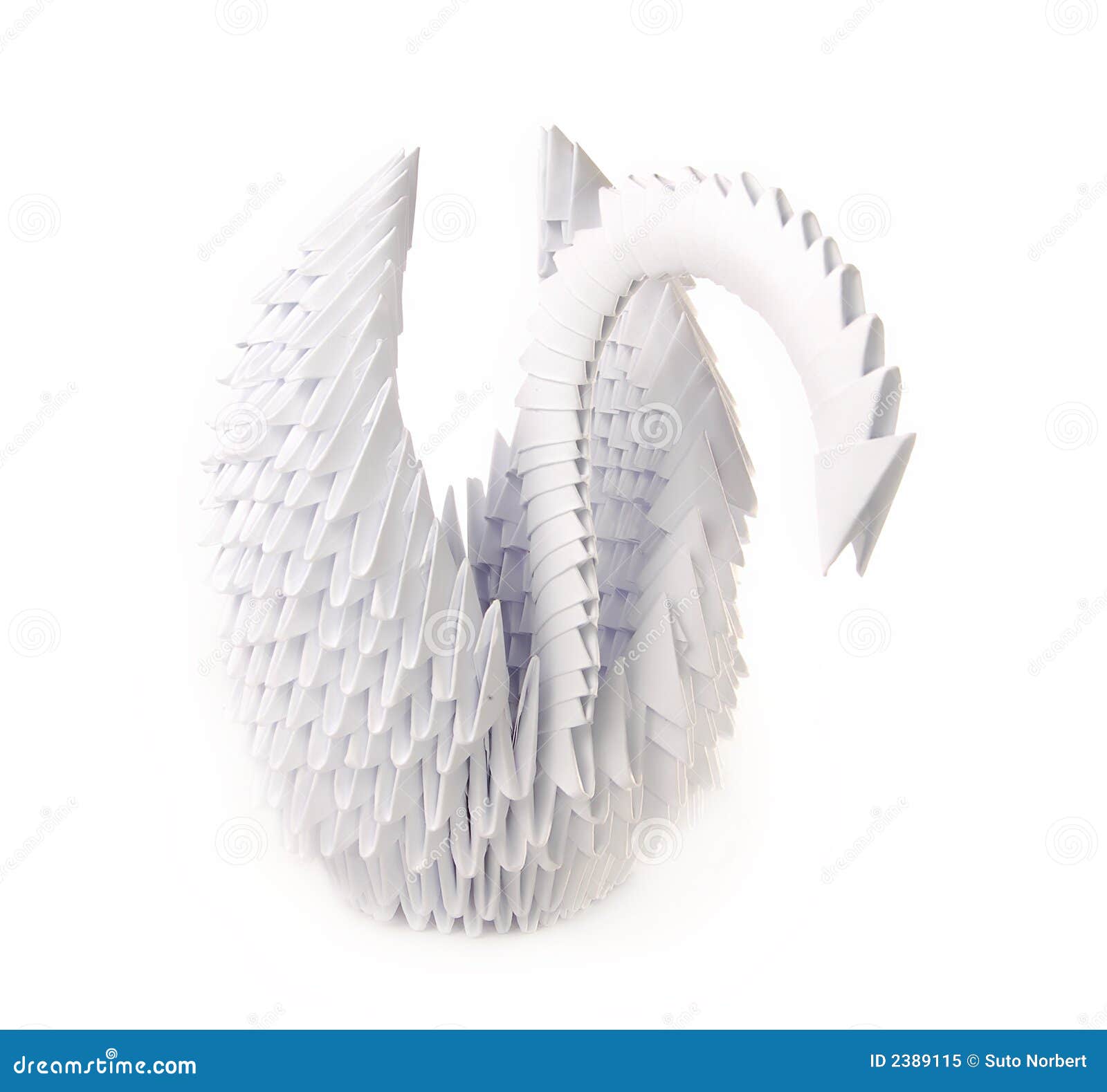 Cisne de Origami imagem de stock. Imagem de puro, cisne - 2389115