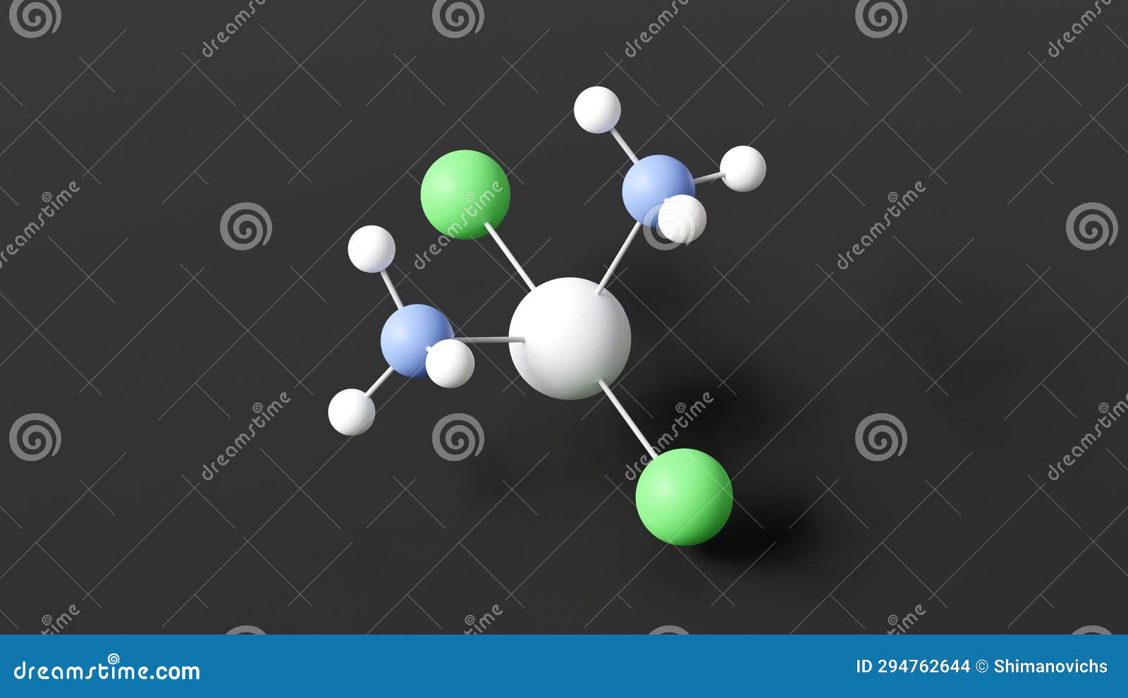 Cisplatin Molecule, Molecular Structure, Chemotherapy Medication, Ball ...