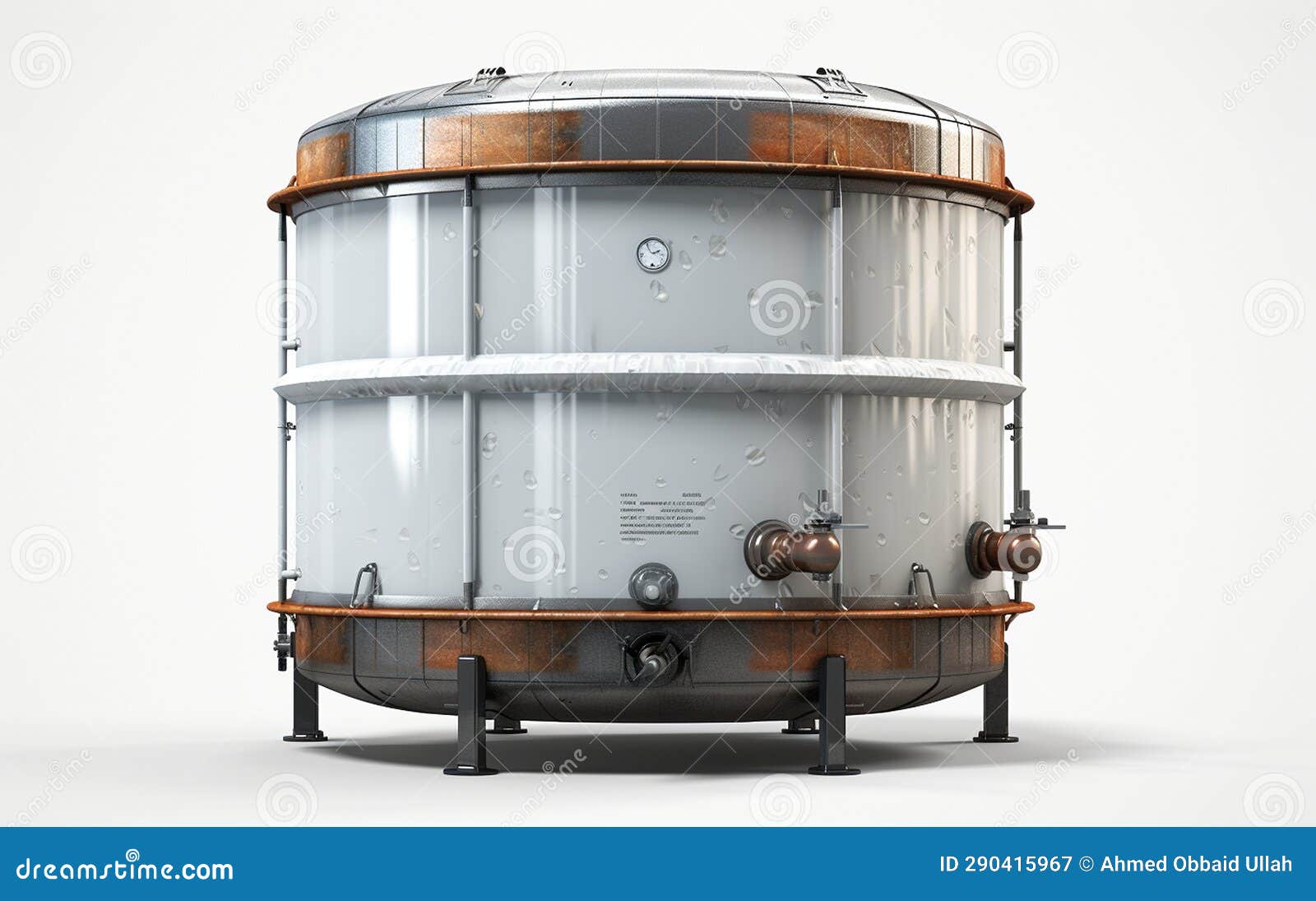 Cistern Tank on a White Background. Generative by Ai Stock Image ...
