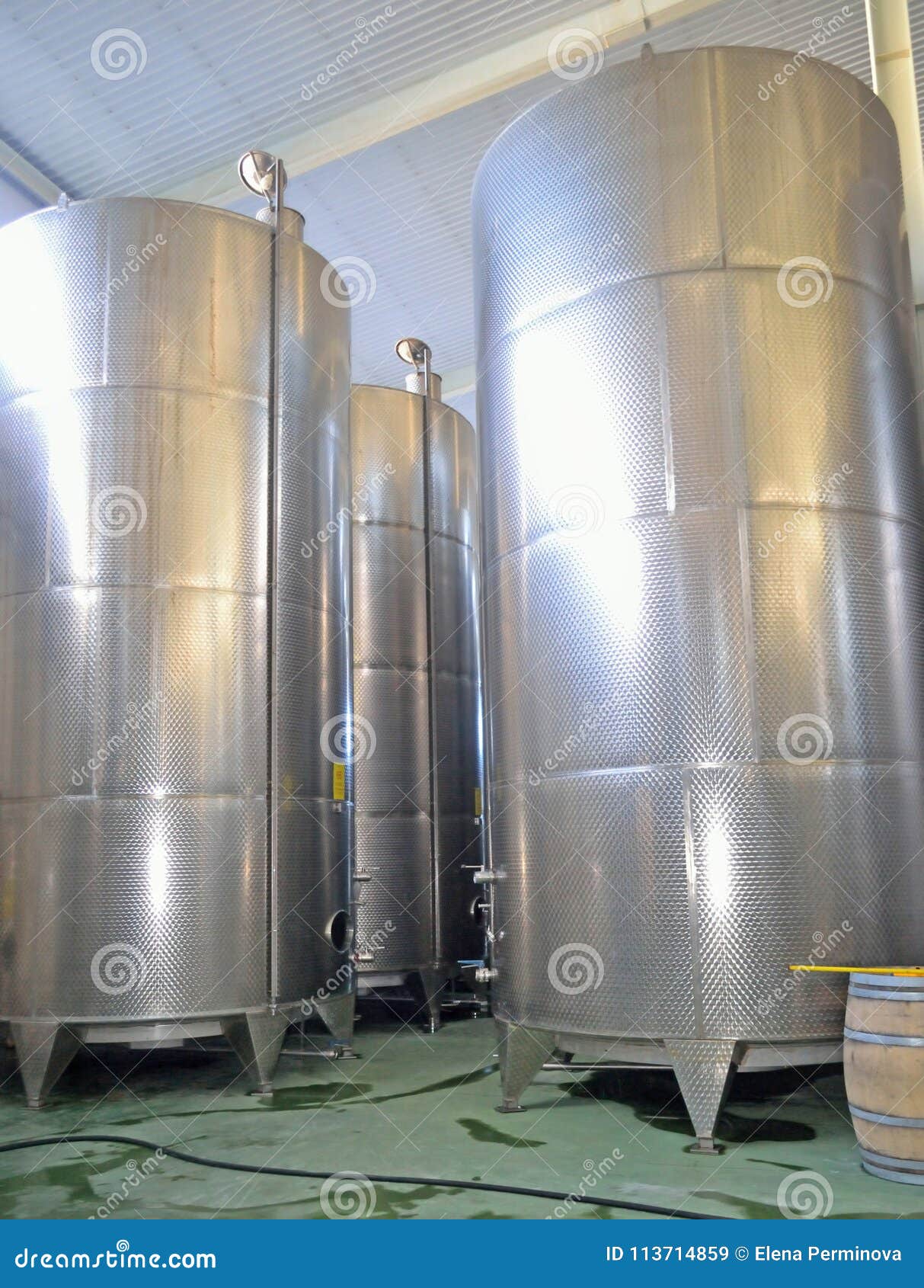 Huge Containers for Fermenting Wine at the Winery Stock Image - Image ...