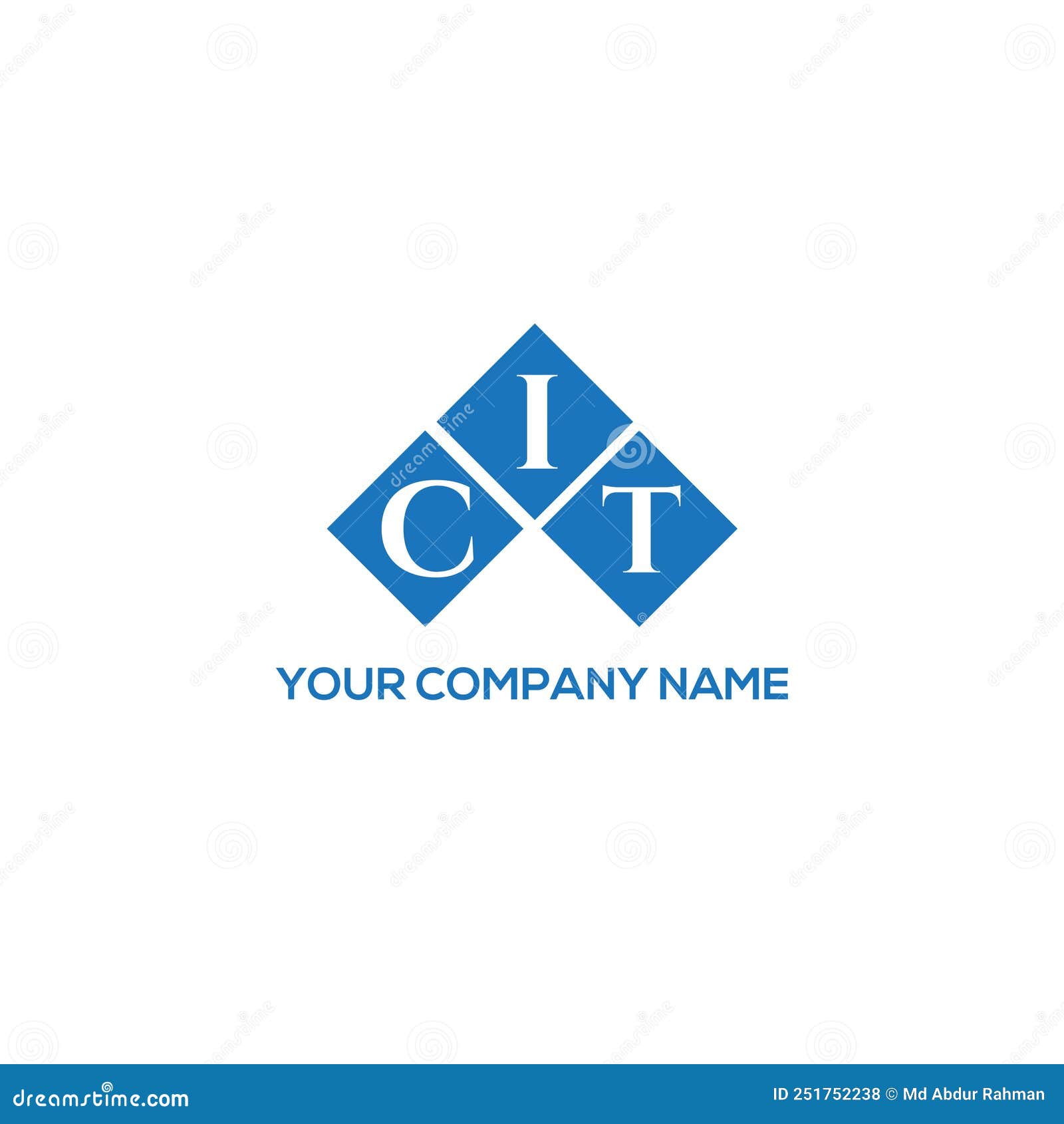 CIT Letter Logo Design On WHITE Background. CIT Creative Initials ...
