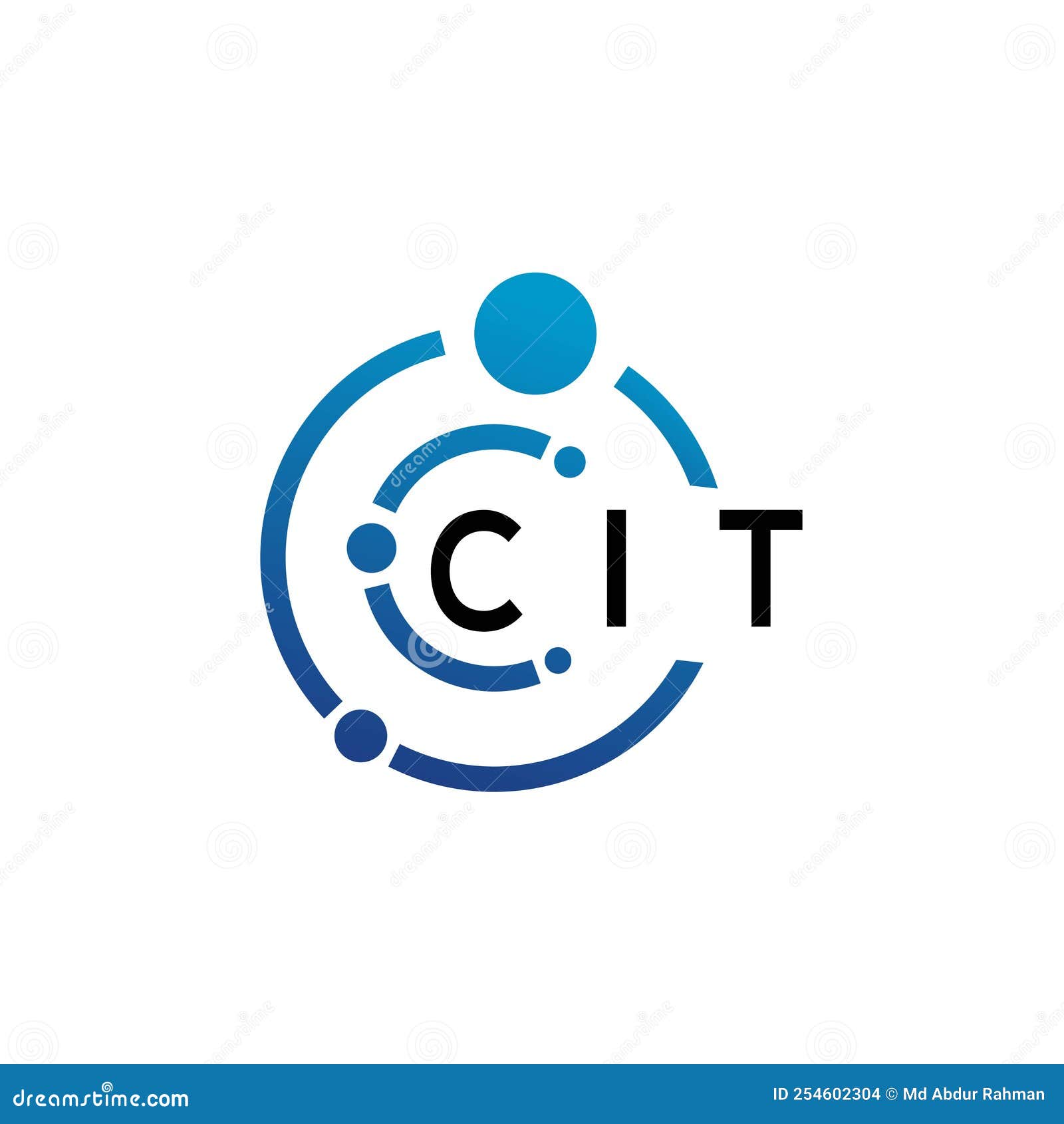 CIT Letter Logo Design On White Background. CIT Creative Initials ...