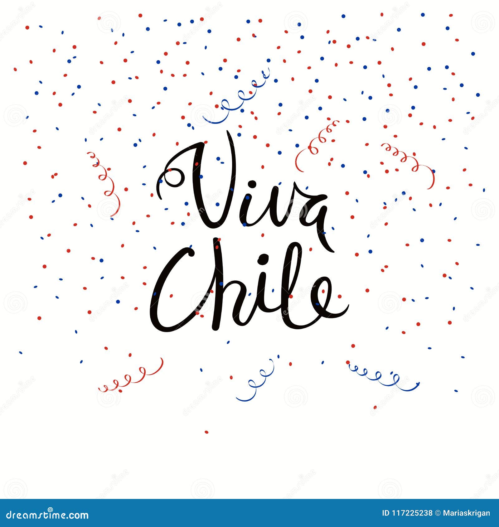 Cita De Las Letras De Viva Chile Ilustración del Vector - Ilustración ...