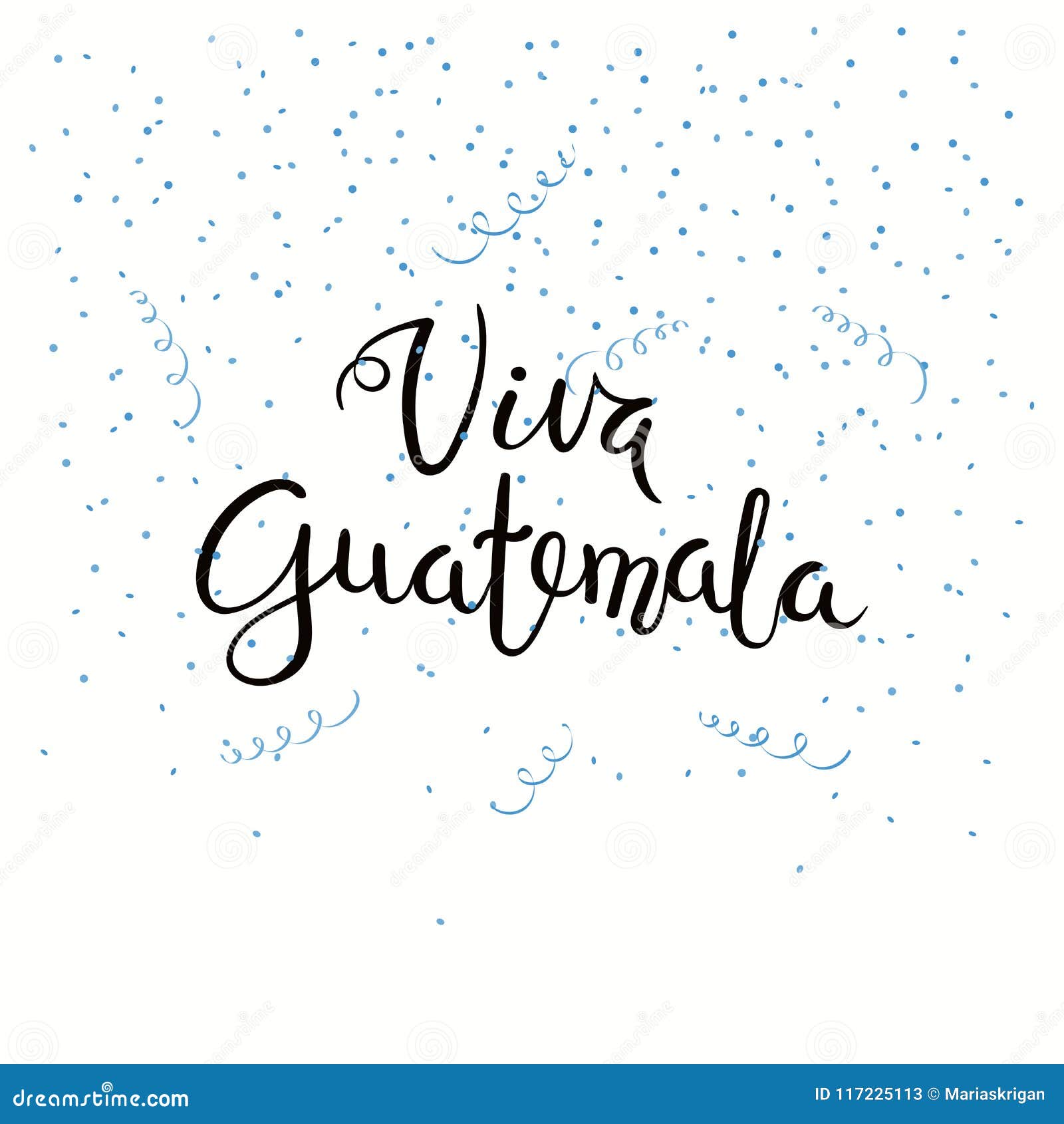 Cita De Las Letras De Viva Guatemala Ilustración del Vector ...