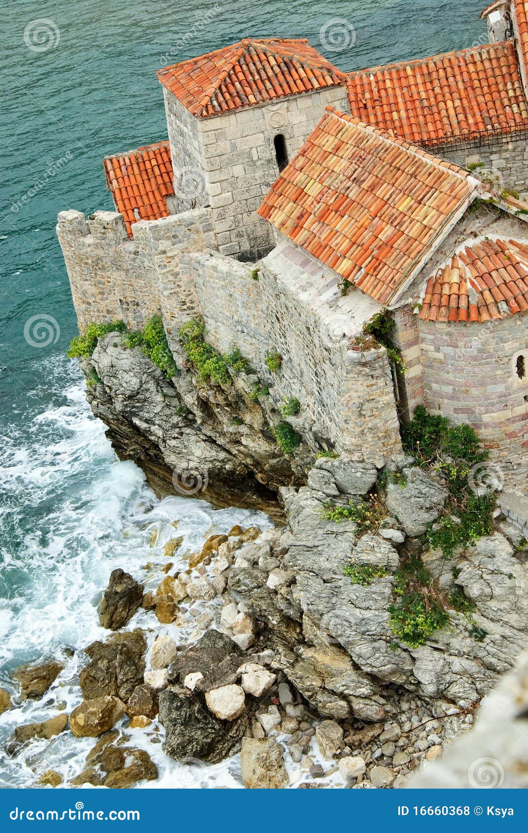 The citadel of Budva stock photo. Image of traditional - 16660368